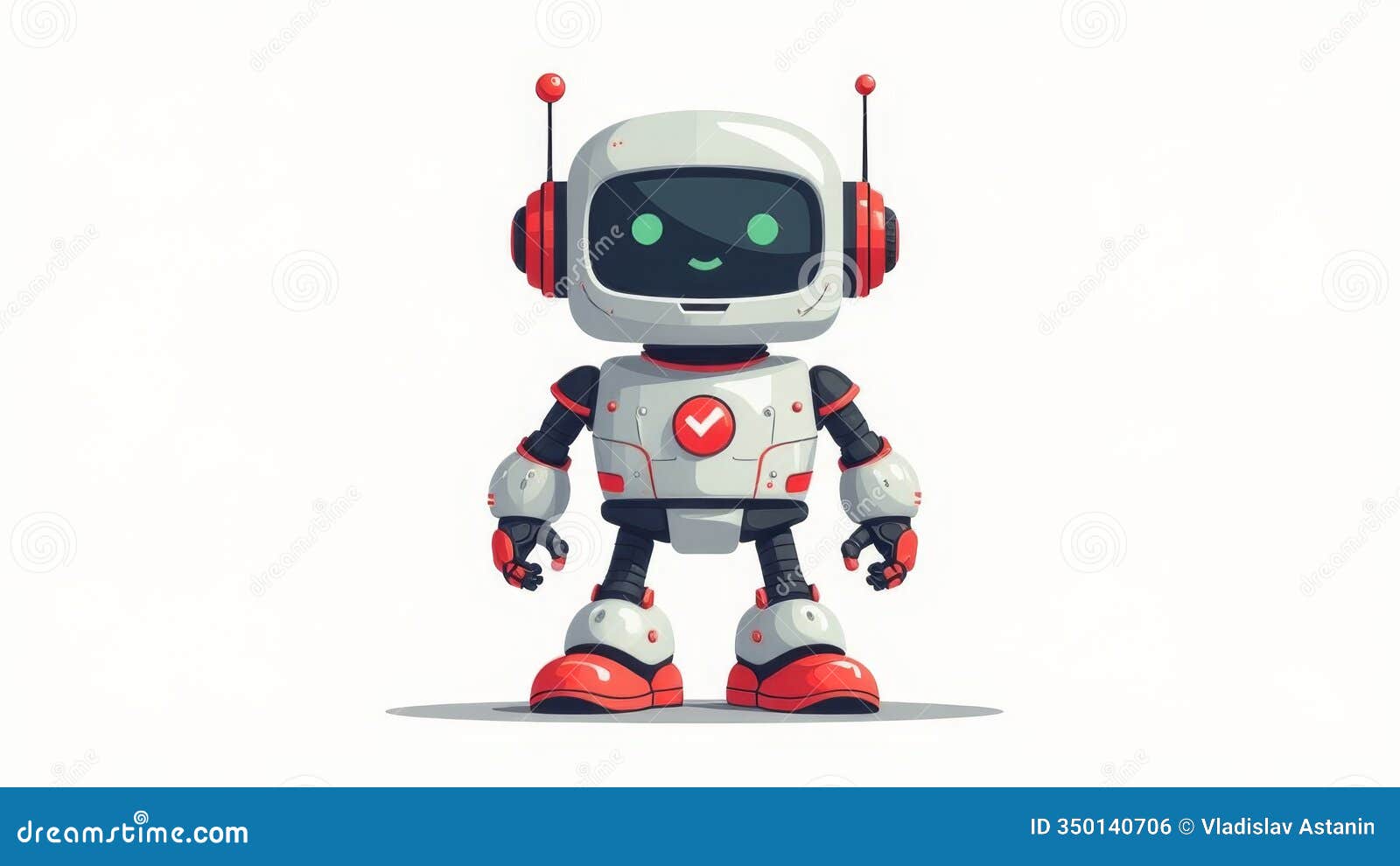 Robot Baby In Diapers Sketch Raster Illustration Royalty-Free Cartoon ...