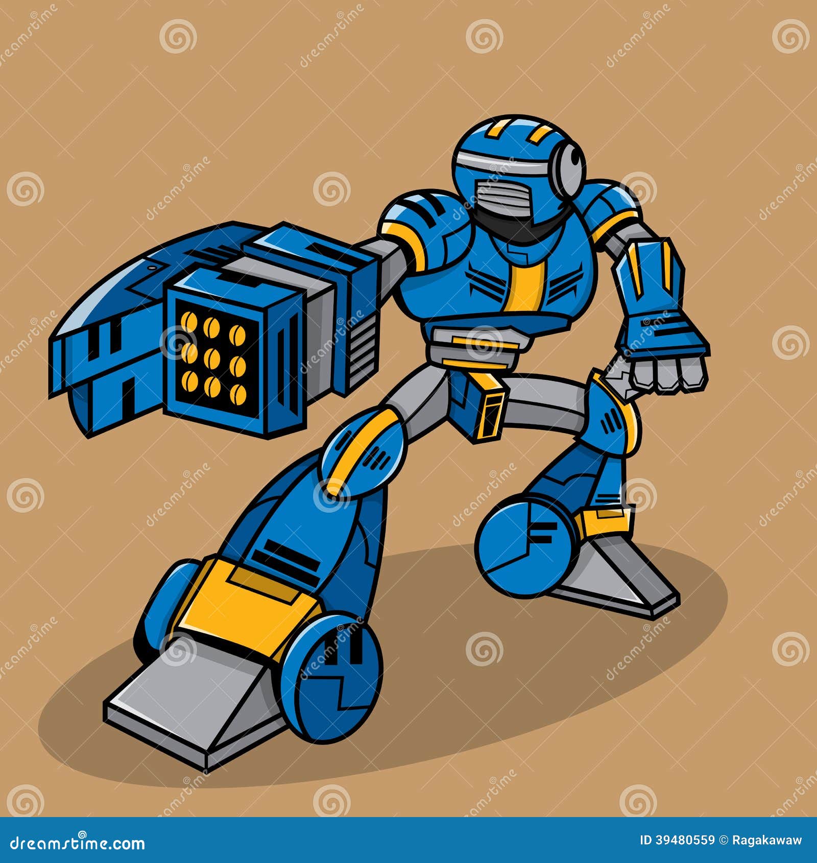 Cartoon Robot stock vector. Illustration of fantasy, character - 39480559