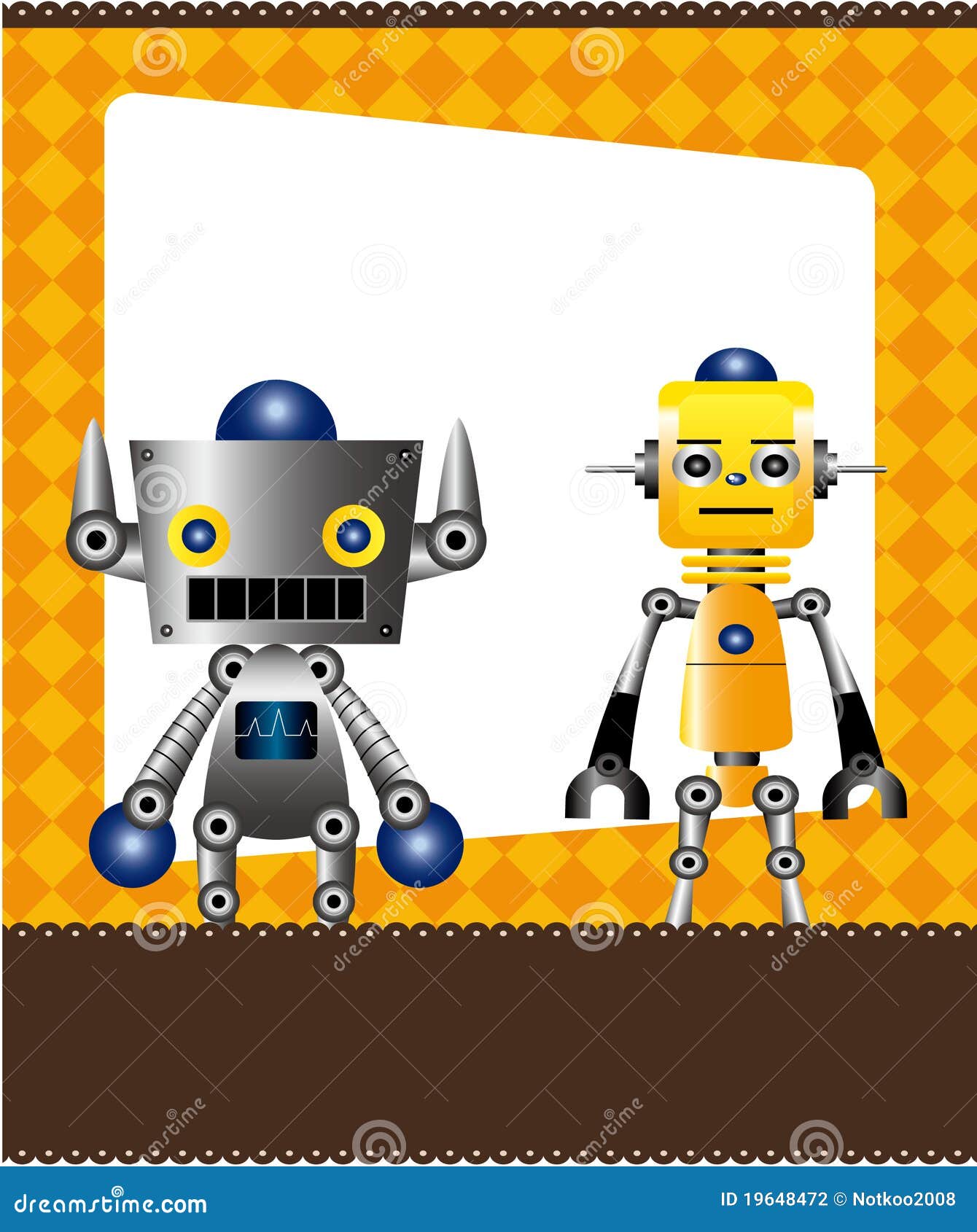 Cartoon robot card stock vector. Illustration of imagery - 19648472