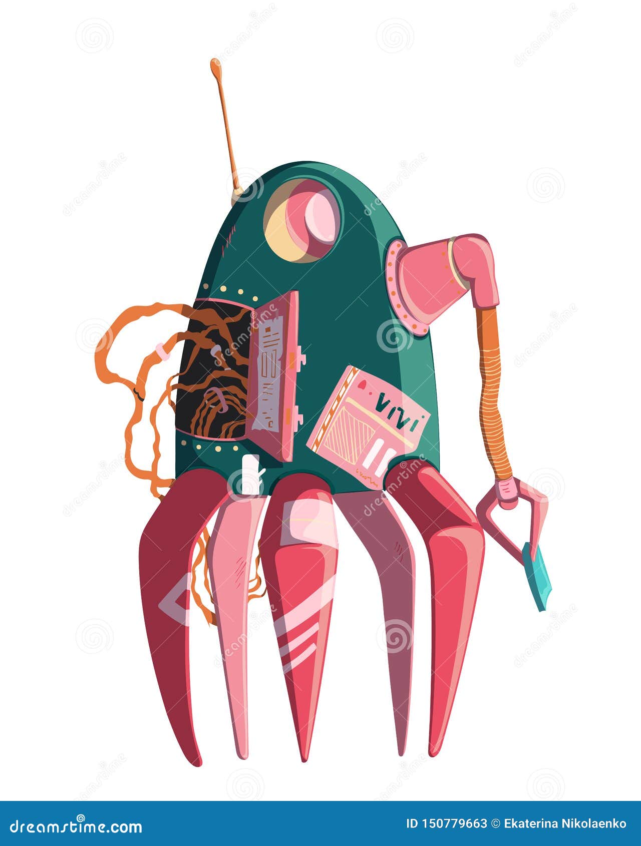 Cartoon Robot Character. Technology, Future. Artificial Intelligence ...