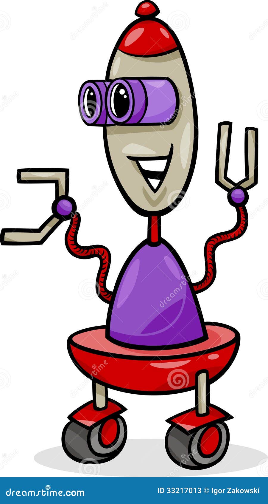 Cartoon Robot or Droid Illustration Stock Vector - Illustration of ...