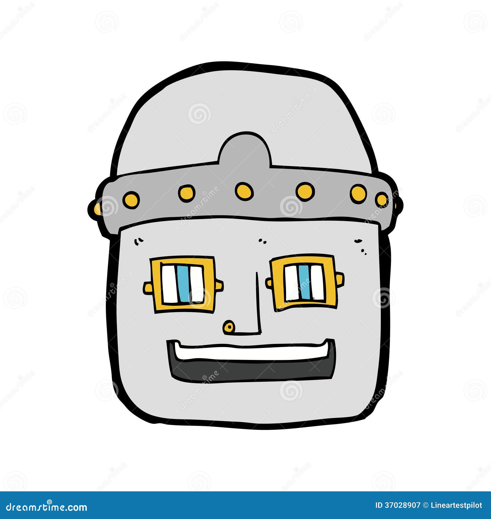 Cartoon robot head stock vector. Illustration of quirky - 37028907