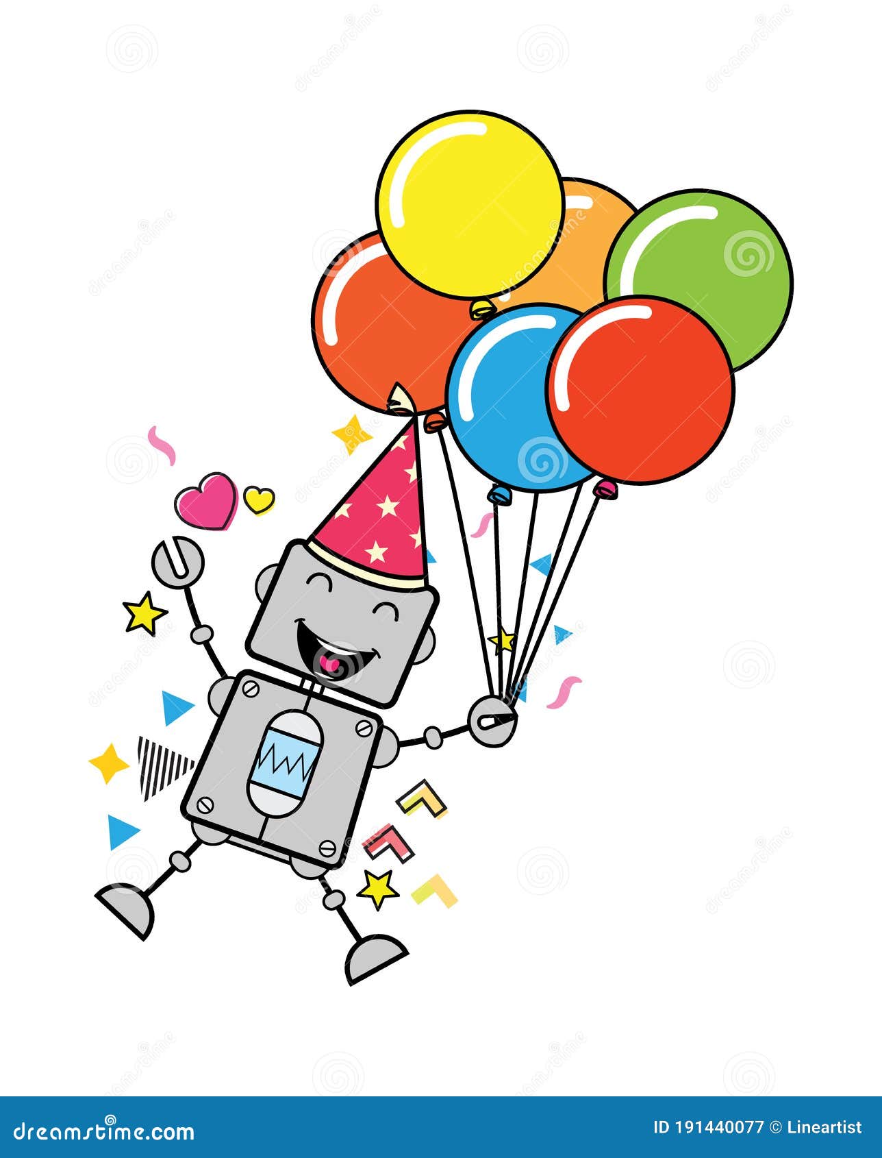 Robot-toy With Balloons Royalty-Free Stock Photo | CartoonDealer.com ...