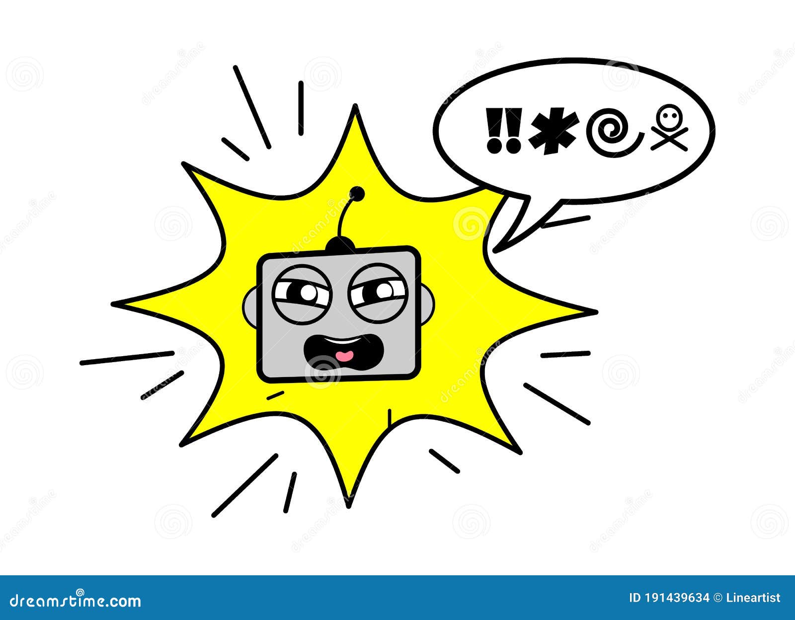 Cartoon Robot Shouting And Abusing Royalty-Free Stock Image ...