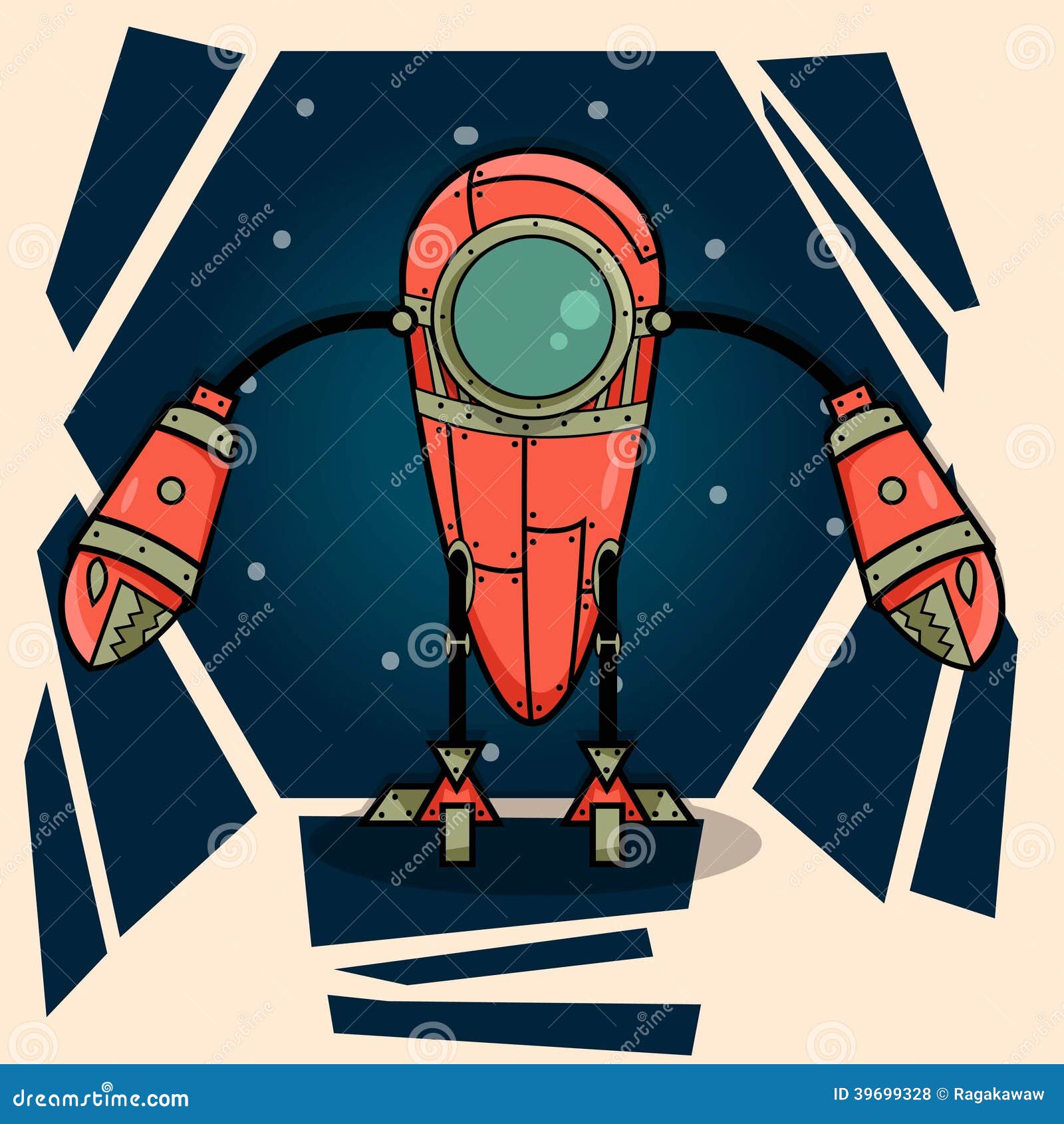 Cartoon Robot stock vector. Illustration of computer - 39699328