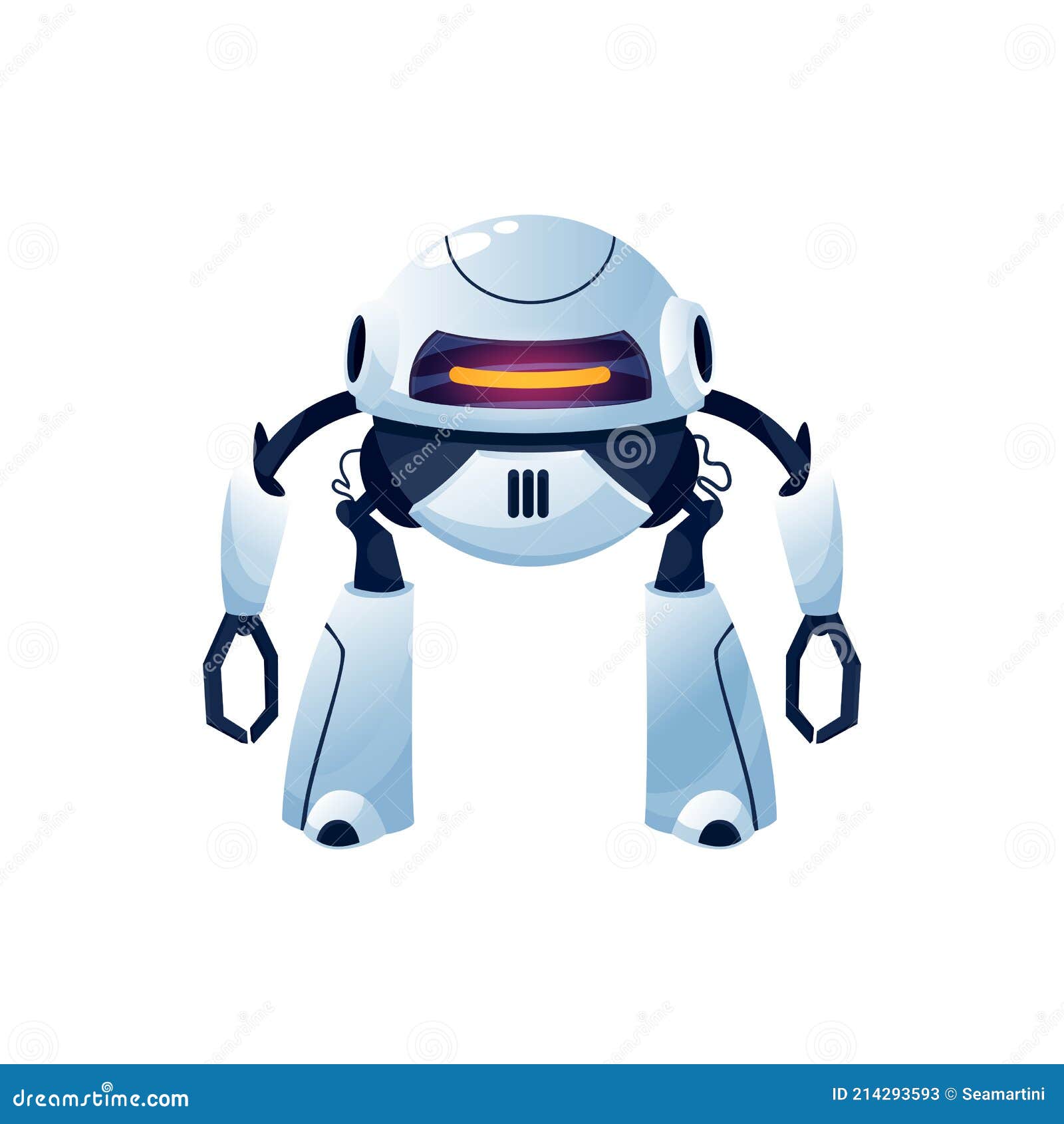 Cartoon Robot Vector Cyborg Character, Ai Object Stock Vector ...