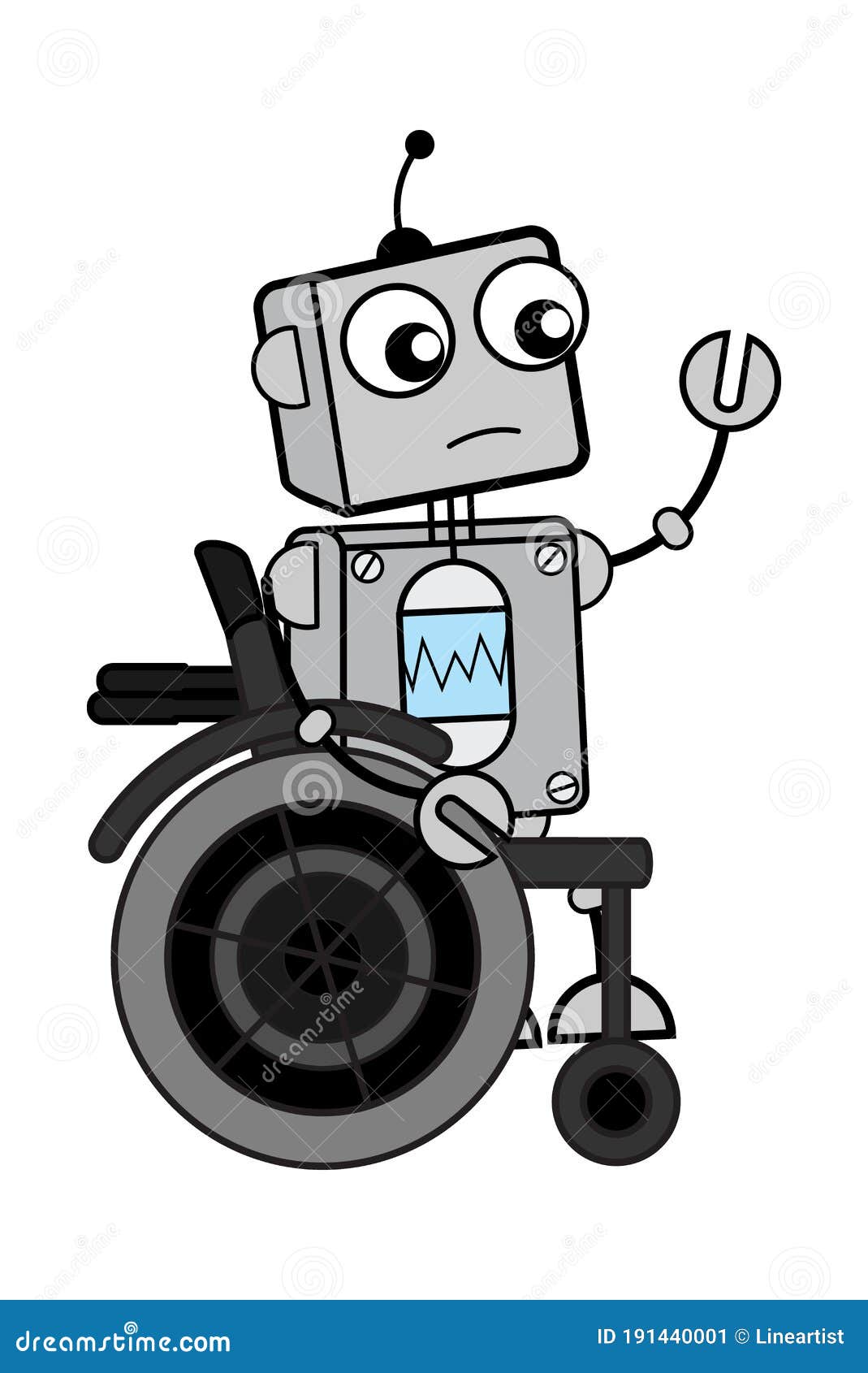 Robot, Wheel Outline Icon. Signs And Symbols Can Be Used For Web, Logo ...