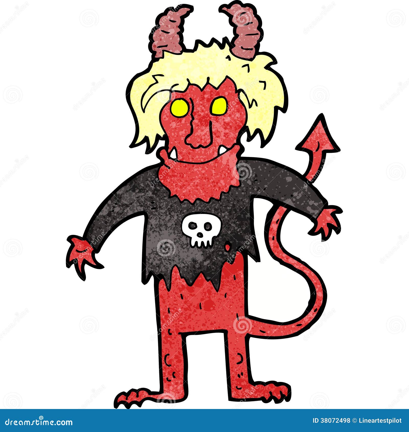 Cartoon rock devil stock illustration. Illustration of devil - 38072498