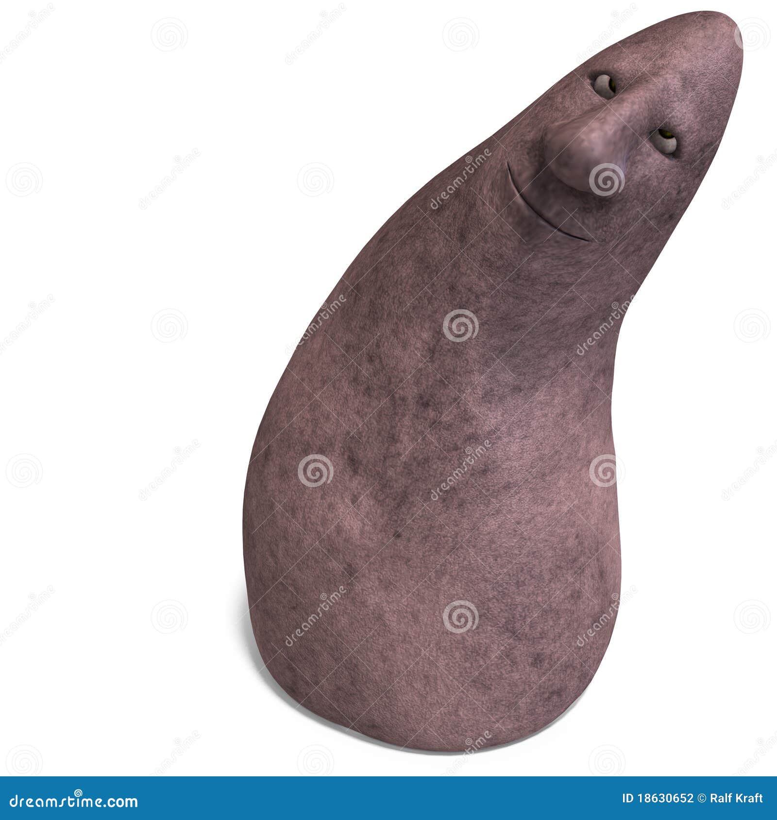 Cartoon Rock with a Funny Face Stock Illustration - Illustration of ...