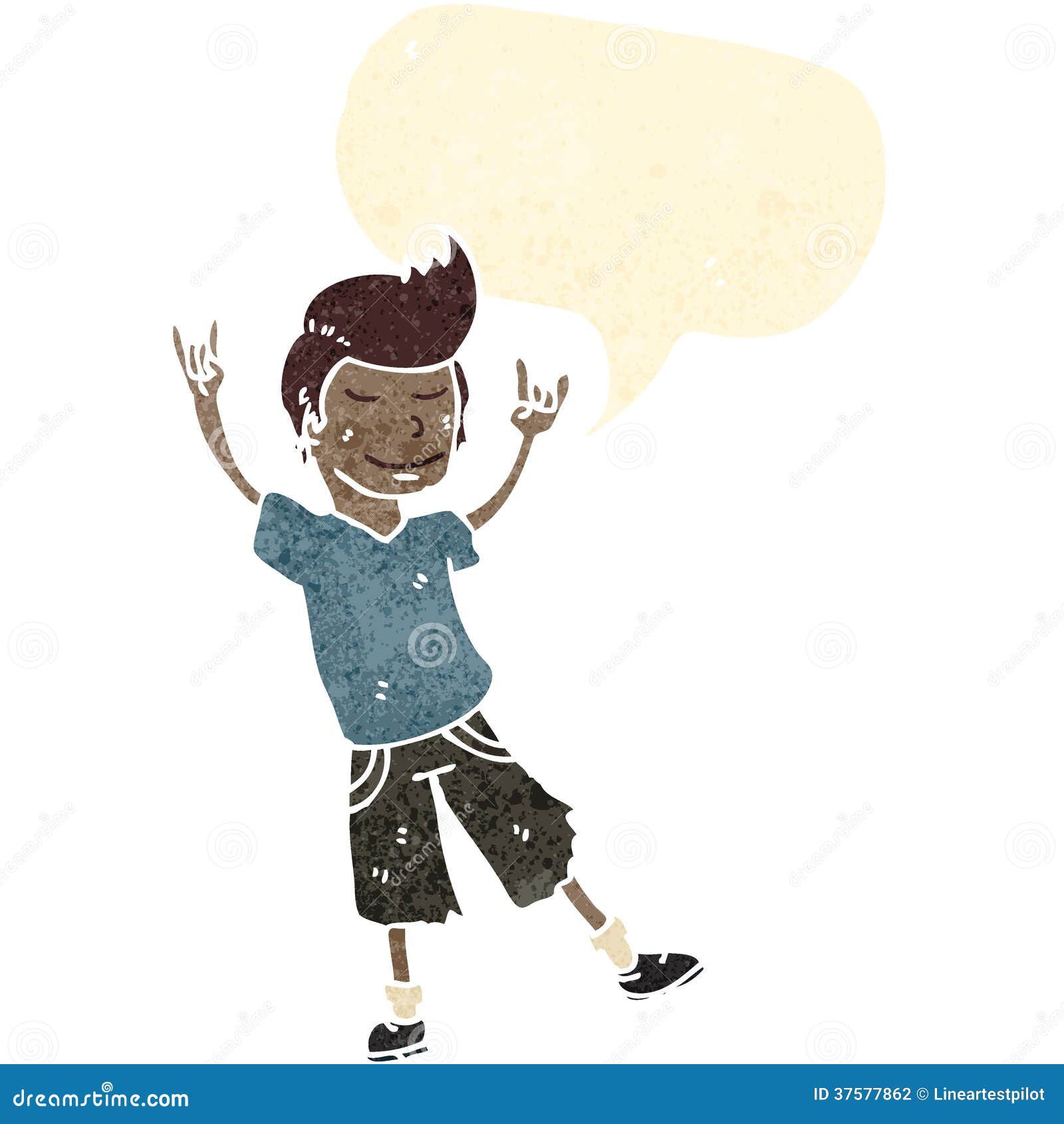 Cartoon rock music fan stock vector. Illustration of drawing - 37577862