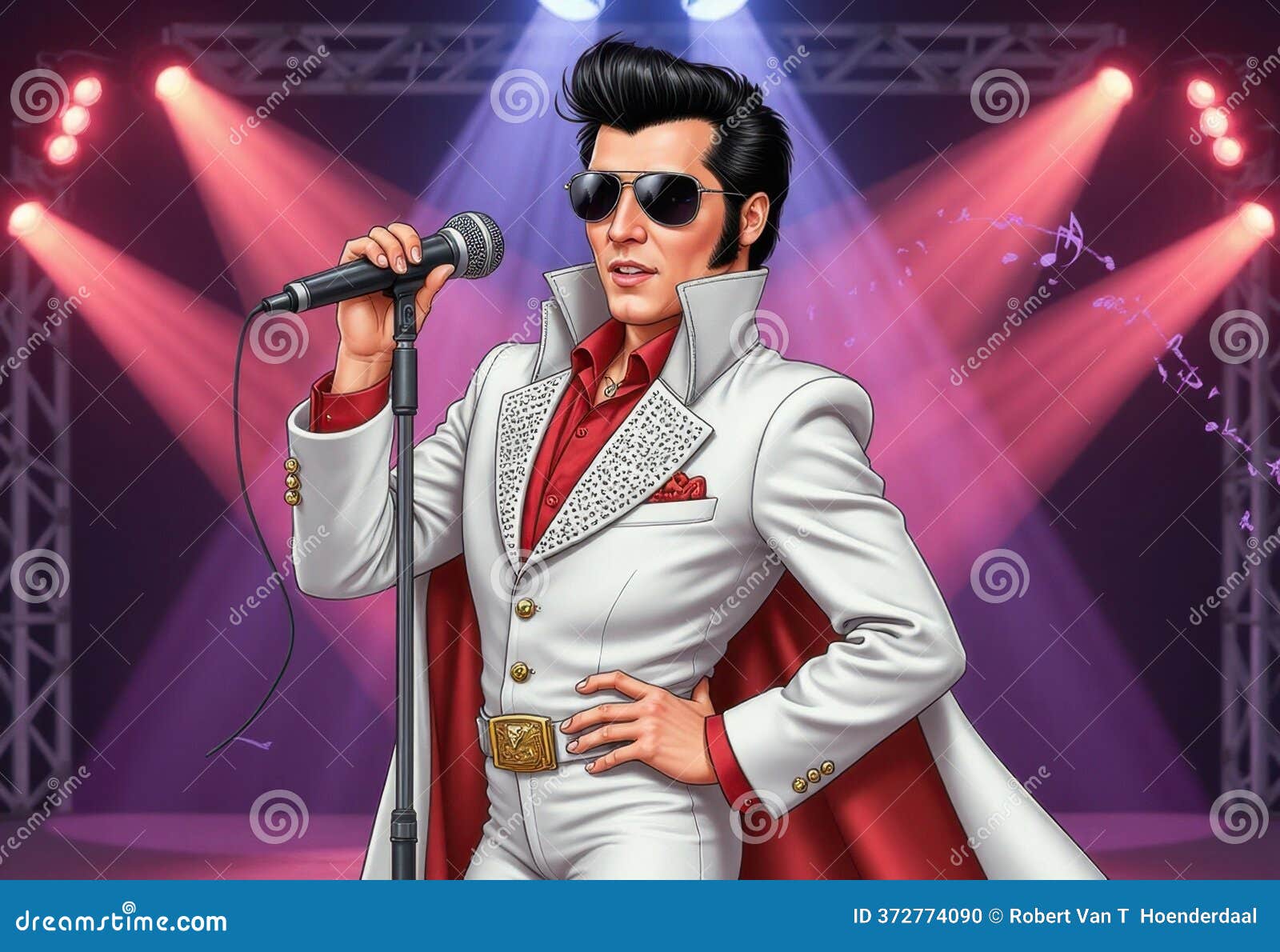 Elvis Impersonator Stock Illustration | CartoonDealer.com #8450890