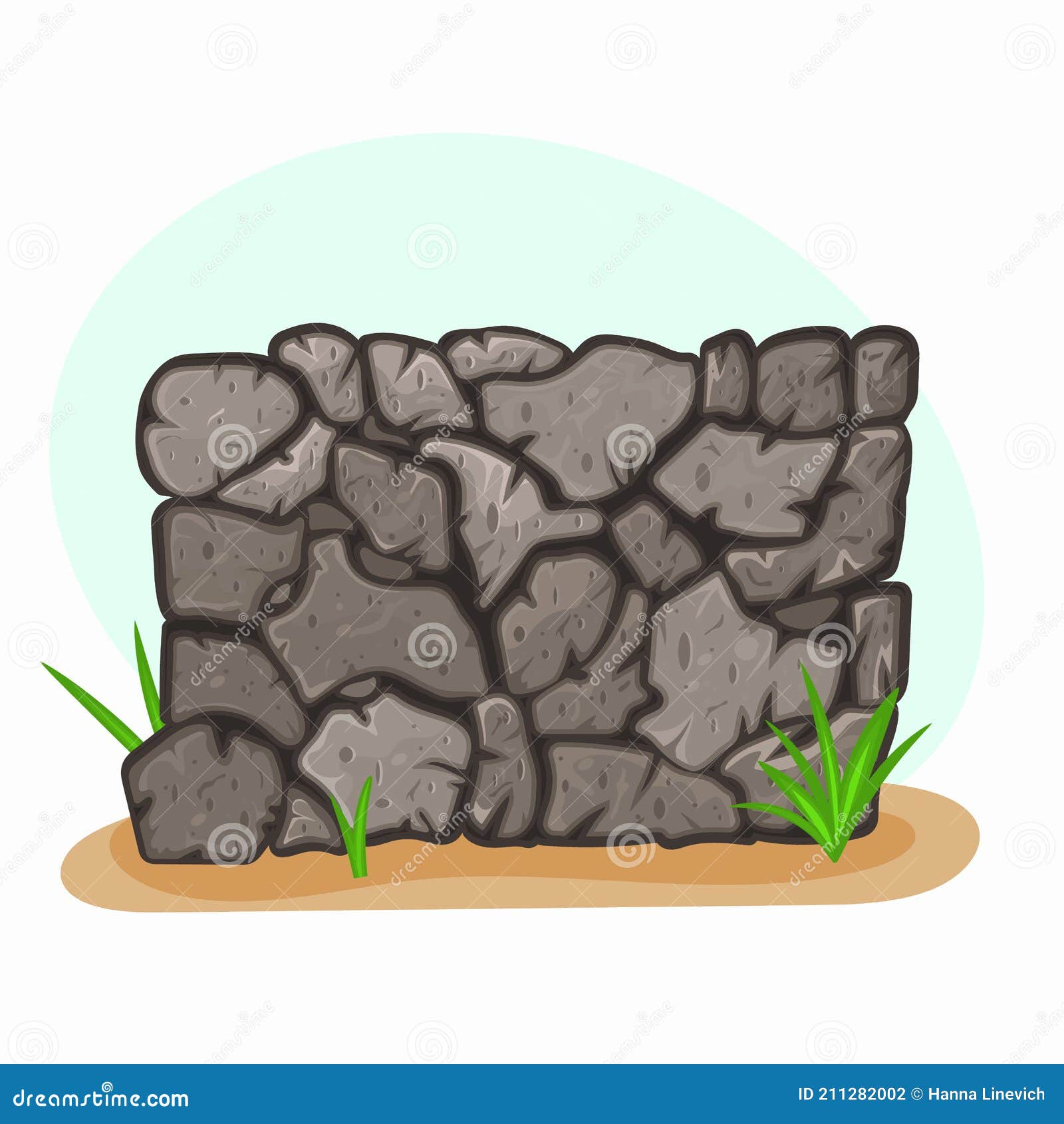 Cartoon Rock Stone. Set of Different Boulders Stock Illustration ...