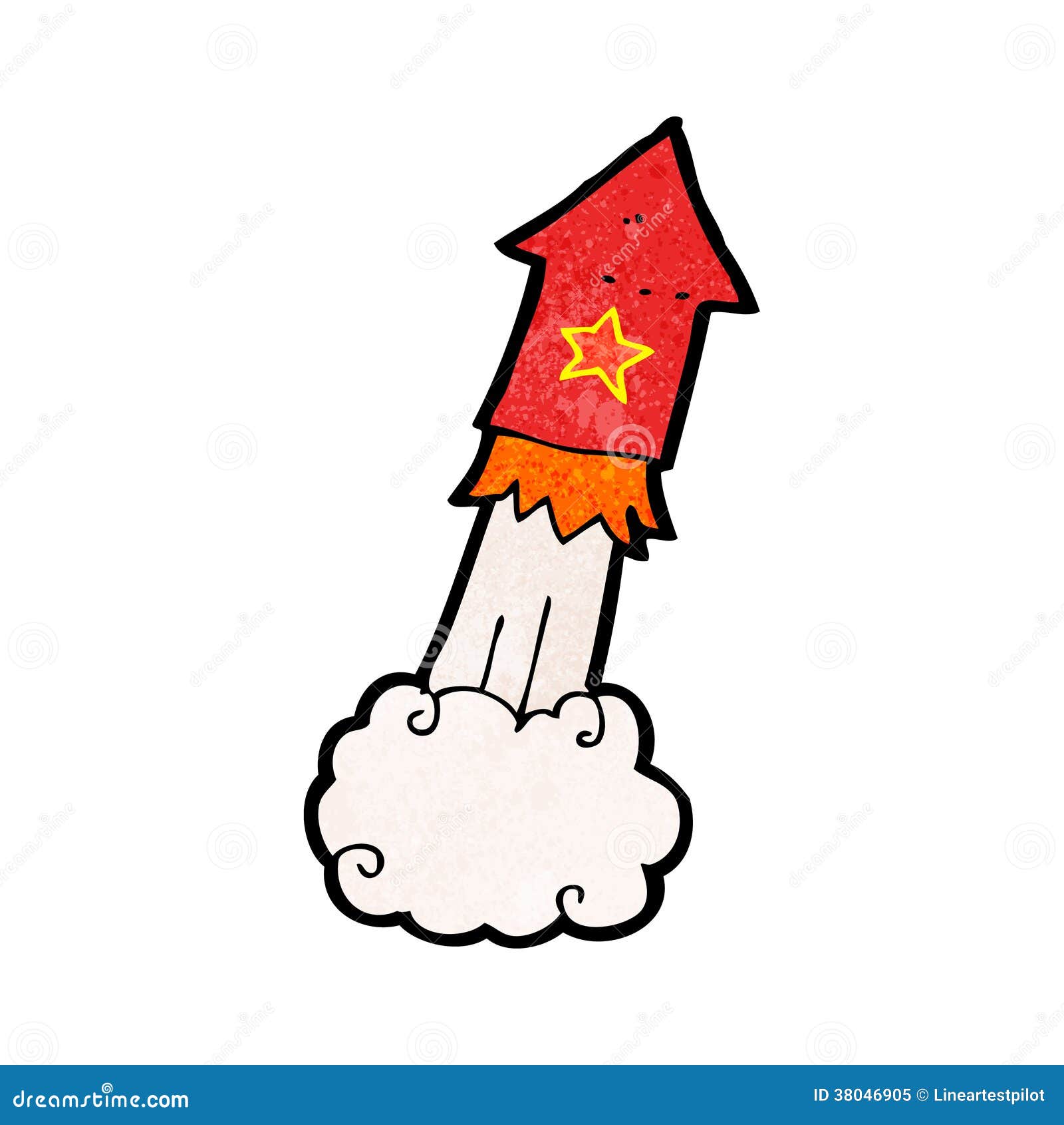 Cartoon rocket stock vector. Illustration of silly, retro - 38046905