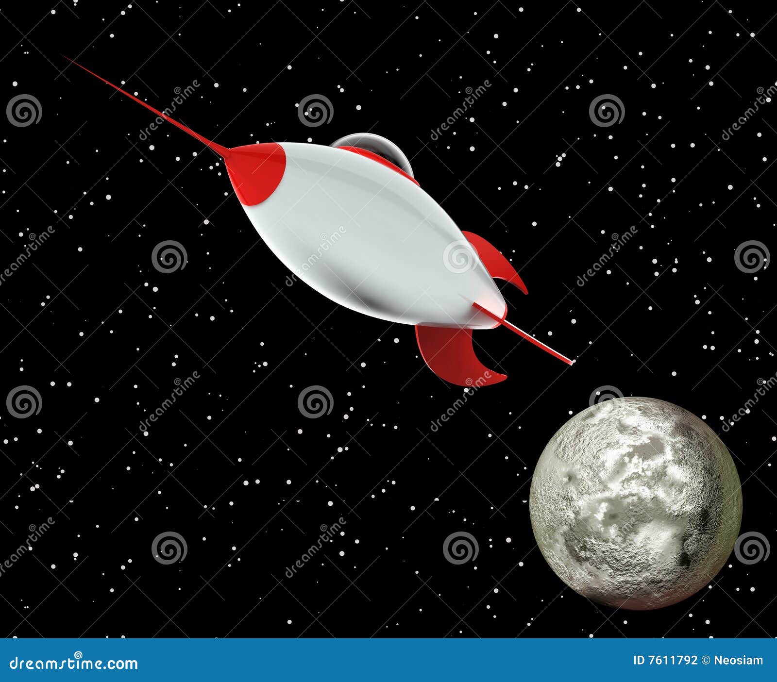 Cartoon Rocket Hand Drawn Outline Illustration. Cute Space Shuttle ...