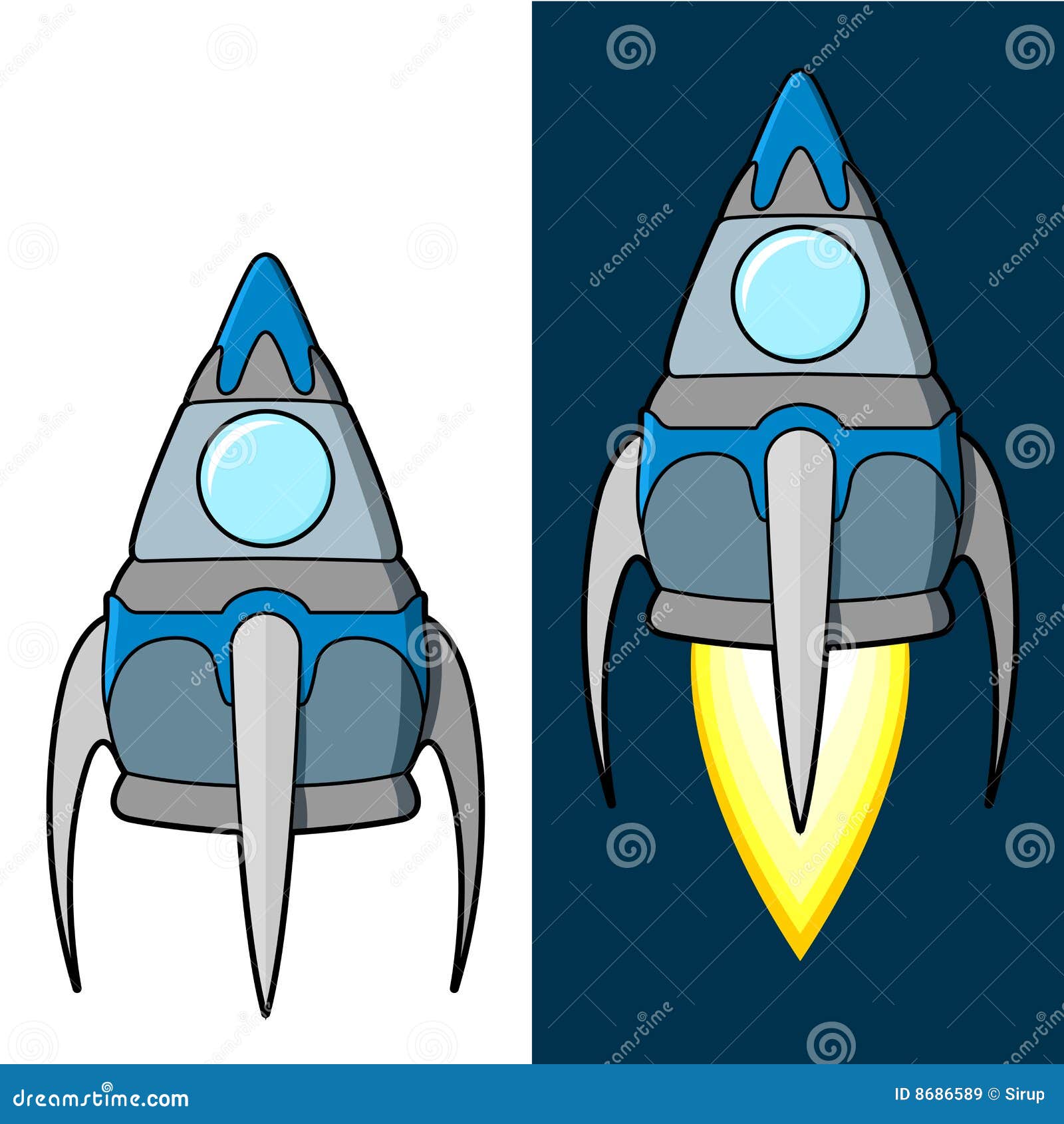 Cartoon Rocket Royalty Free Stock Images - Image: 8686589