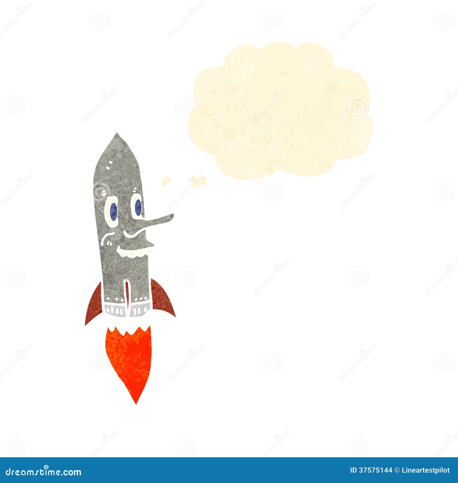 Cartoon rocket with face stock vector. Illustration of hand - 37575144