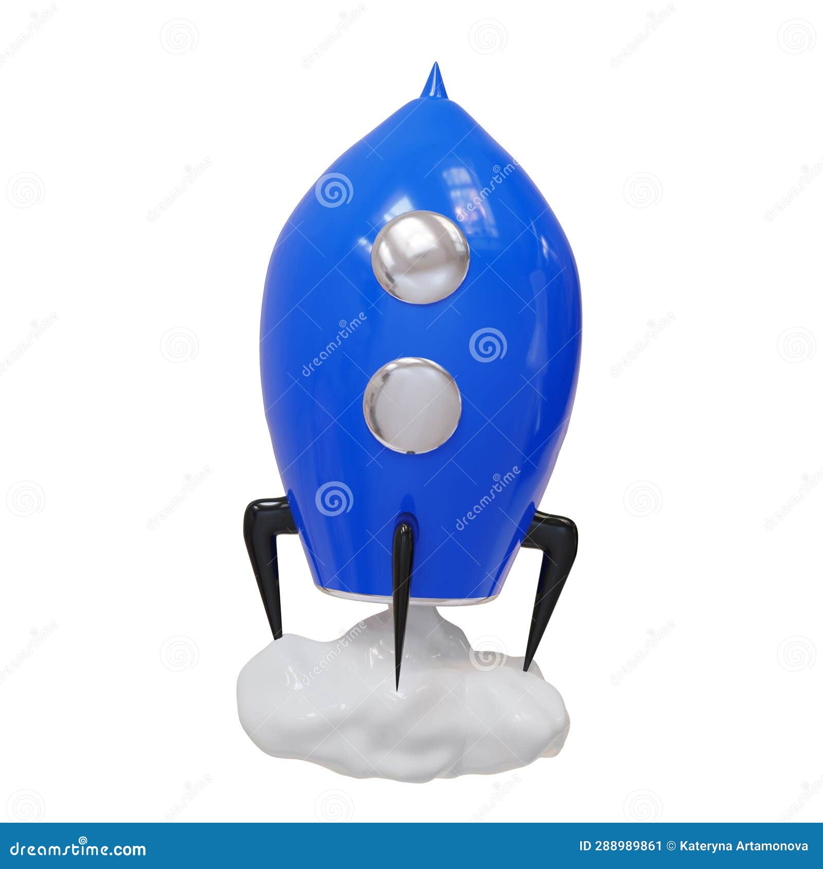 Cartoon Rocket. Isolated on White Background Stock Illustration ...