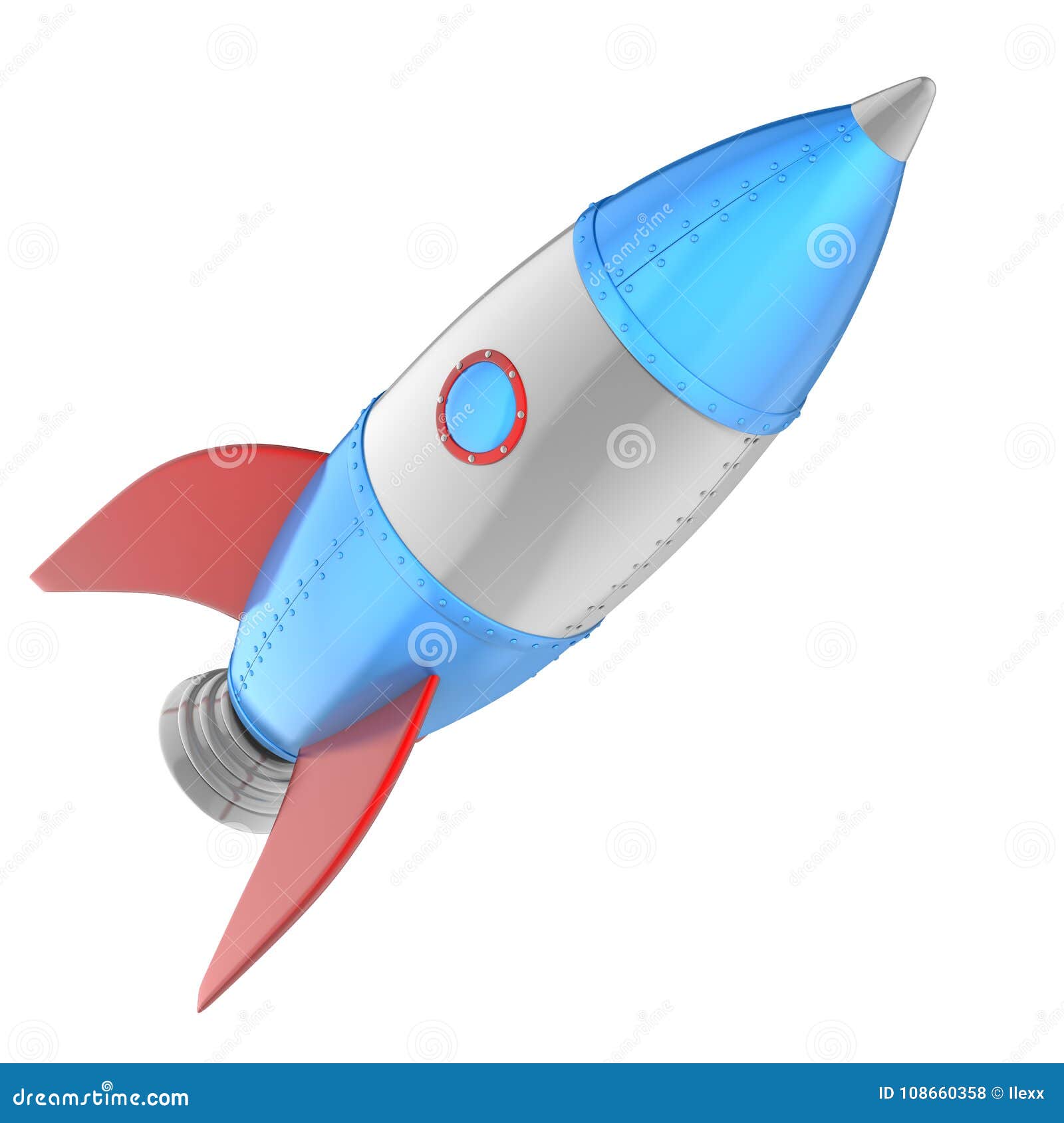 Cartoon rocket stock illustration. Illustration of flying - 108660358