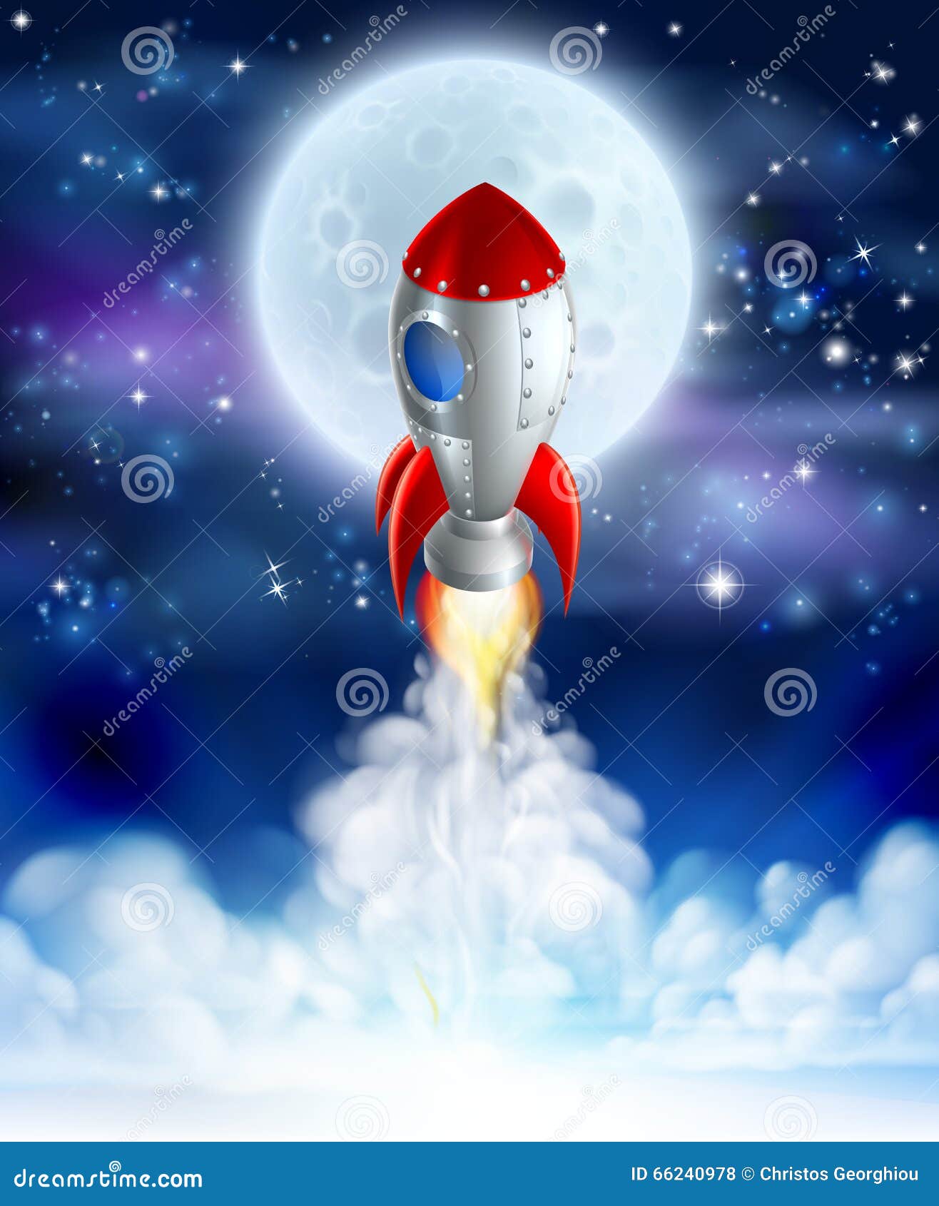 Cartoon Rocket Vector Illustration | CartoonDealer.com #16366010