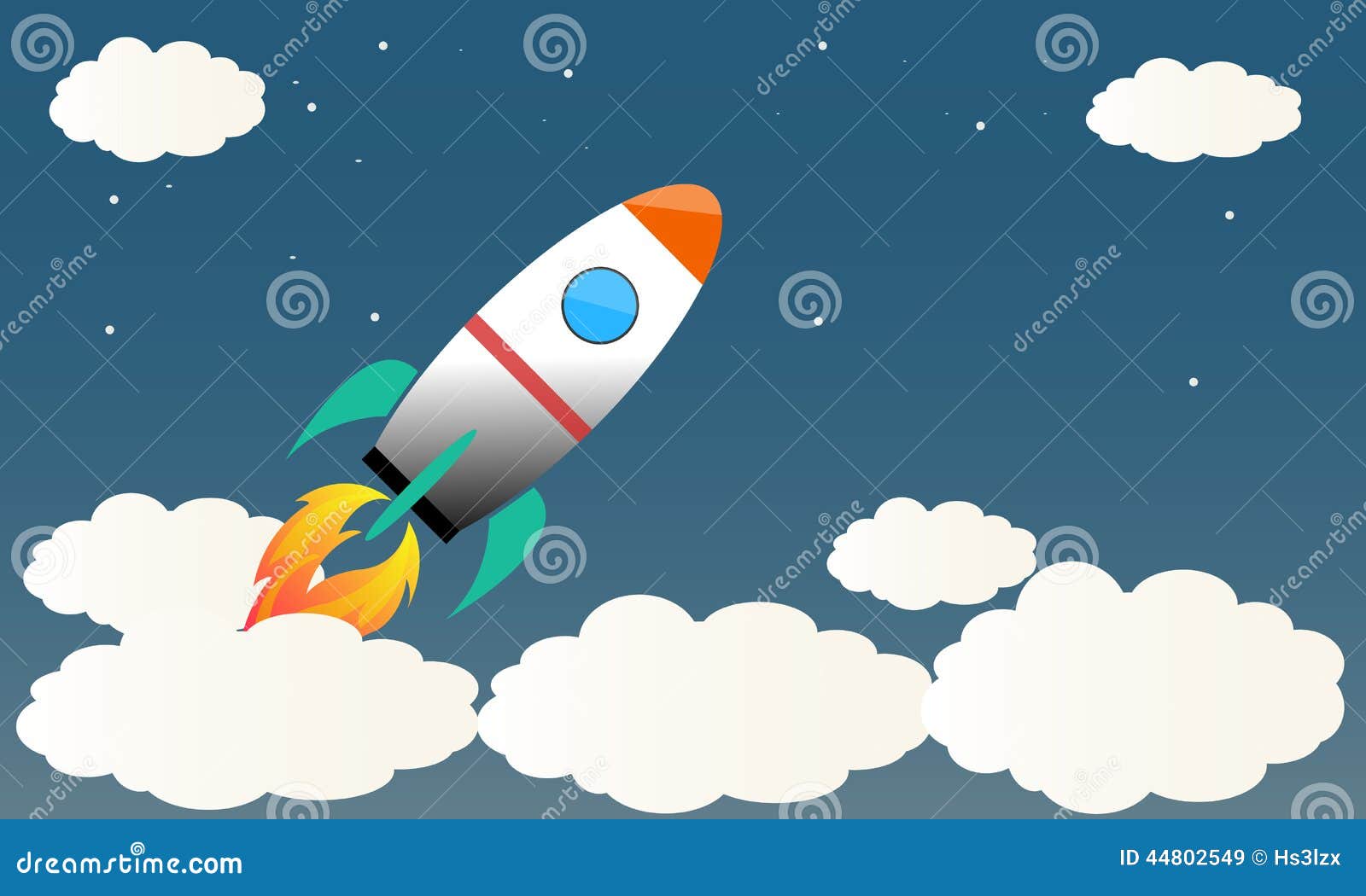Cartoon Rocket. Royalty-Free Stock Image | CartoonDealer.com #52370500