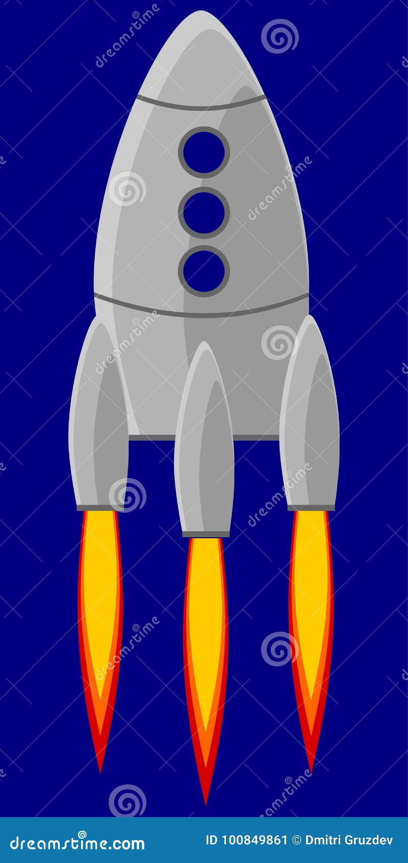 Cartoon rocket space ship stock vector. Illustration of blue - 100849861