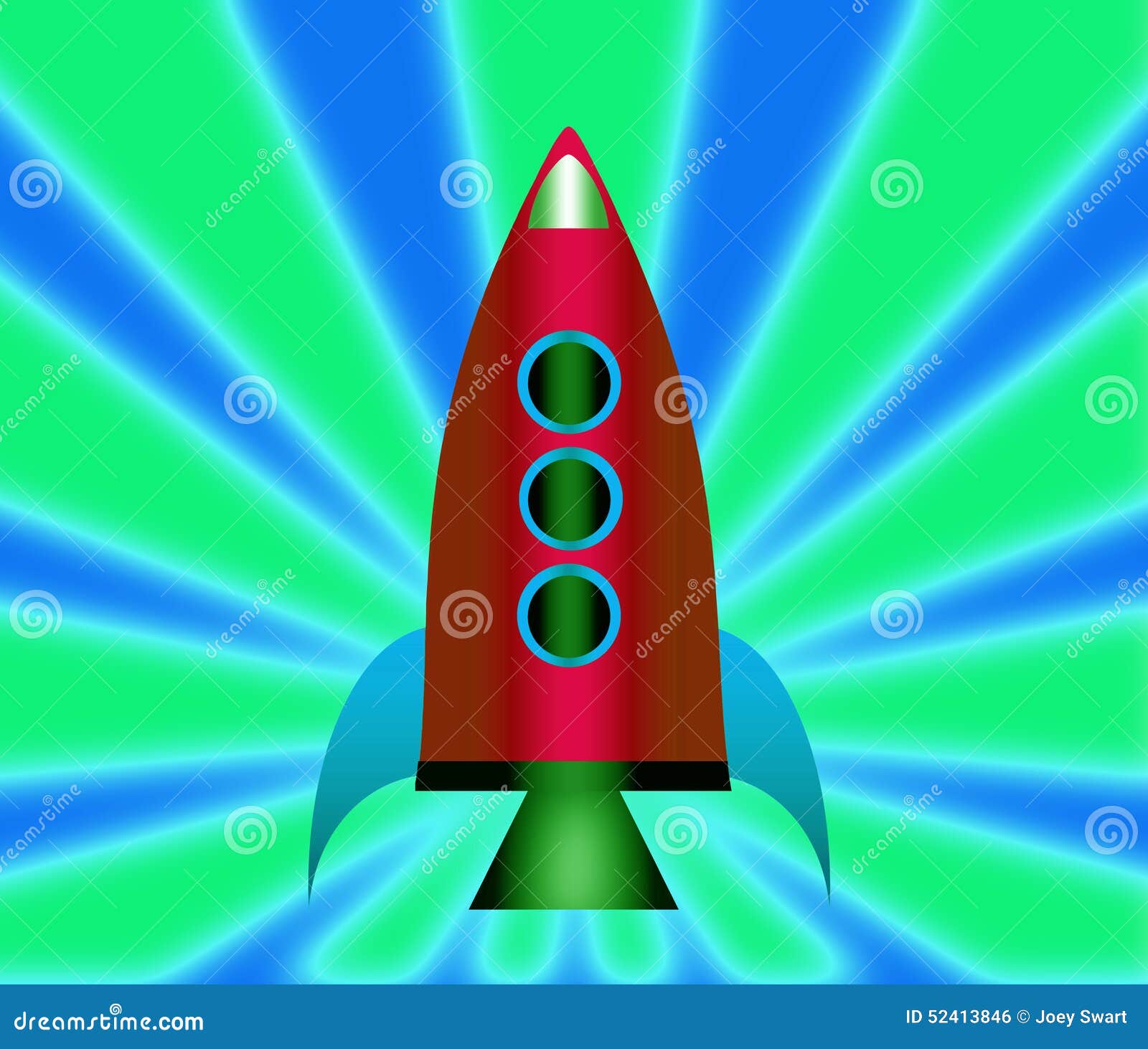 Cartoon rockets. stock illustration. Illustration of graphic - 52413846