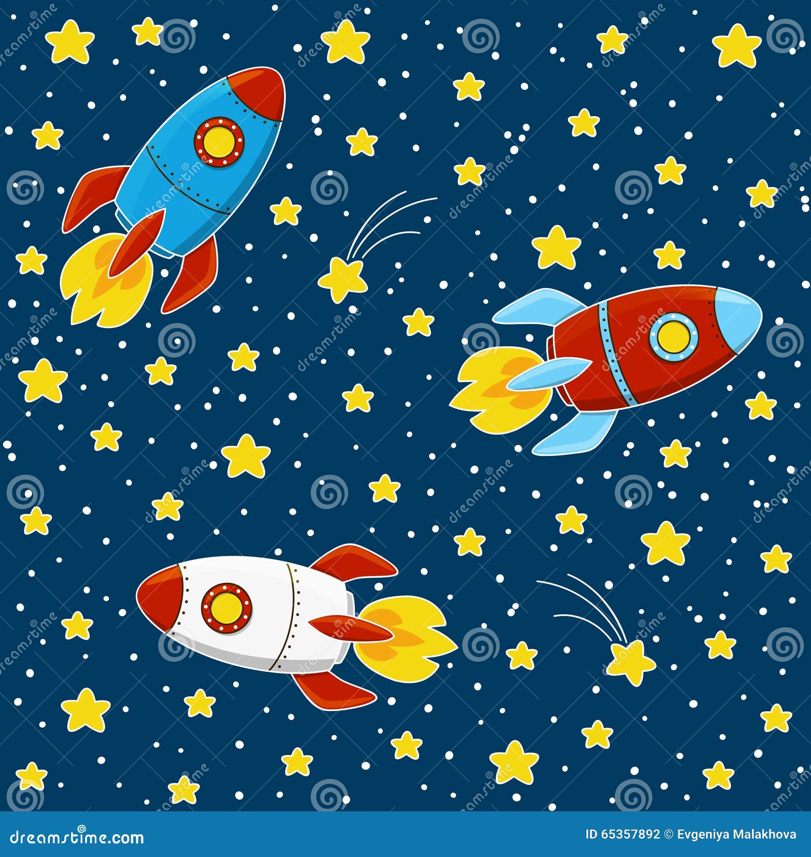 Cartoon Rockets. Space Rocketship, Aerospace Rocket And Spacecraft Ship ...