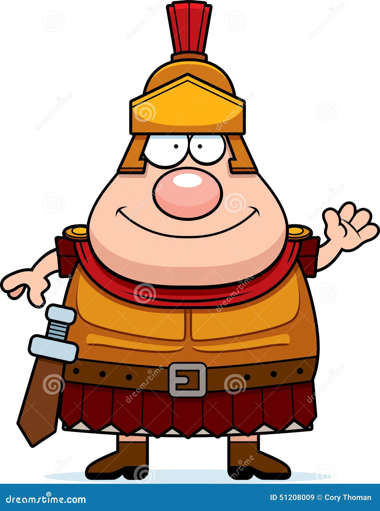 Cartoon Roman Centurion Waving Stock Vector - Image: 51208009