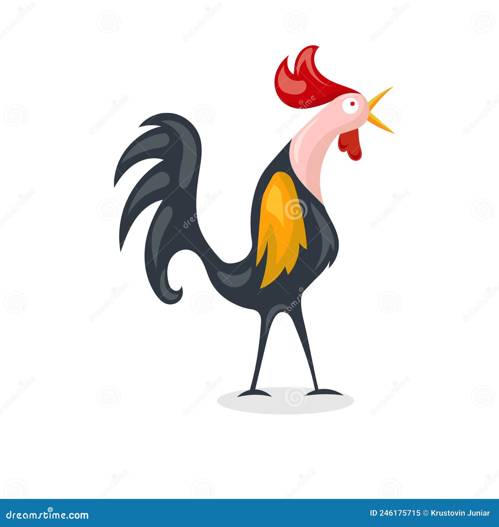 Rooster Crowing Drawing