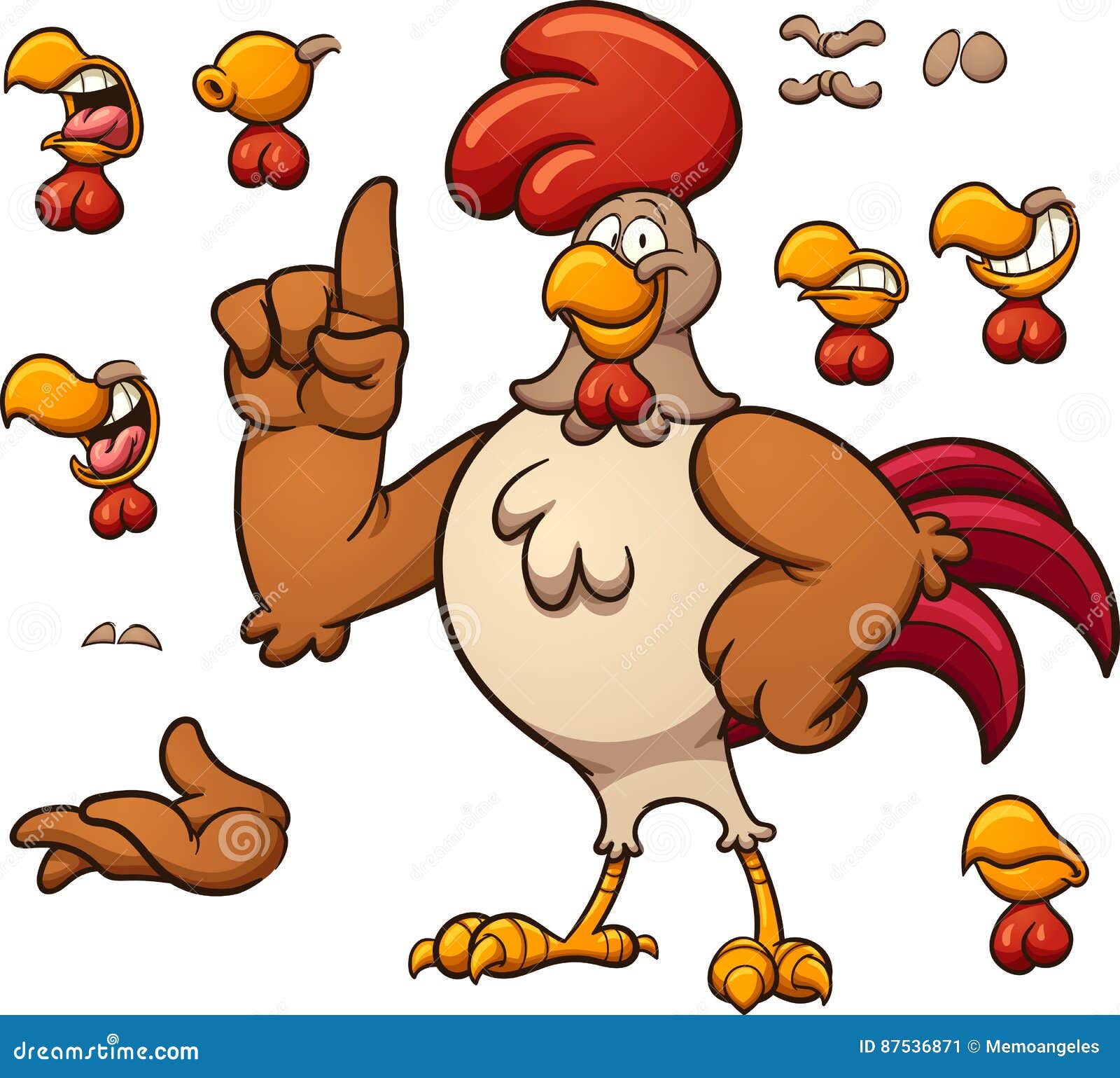 Cartoon Rooster Mascot Ripping Out Of Background | CartoonDealer.com ...