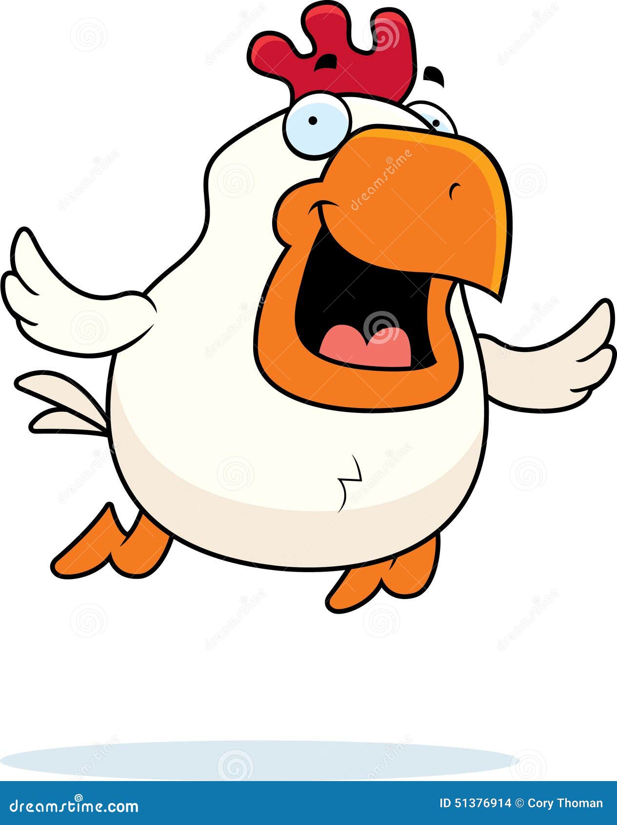 Cartoon Rooster Flying stock vector. Illustration of smiling - 51376914