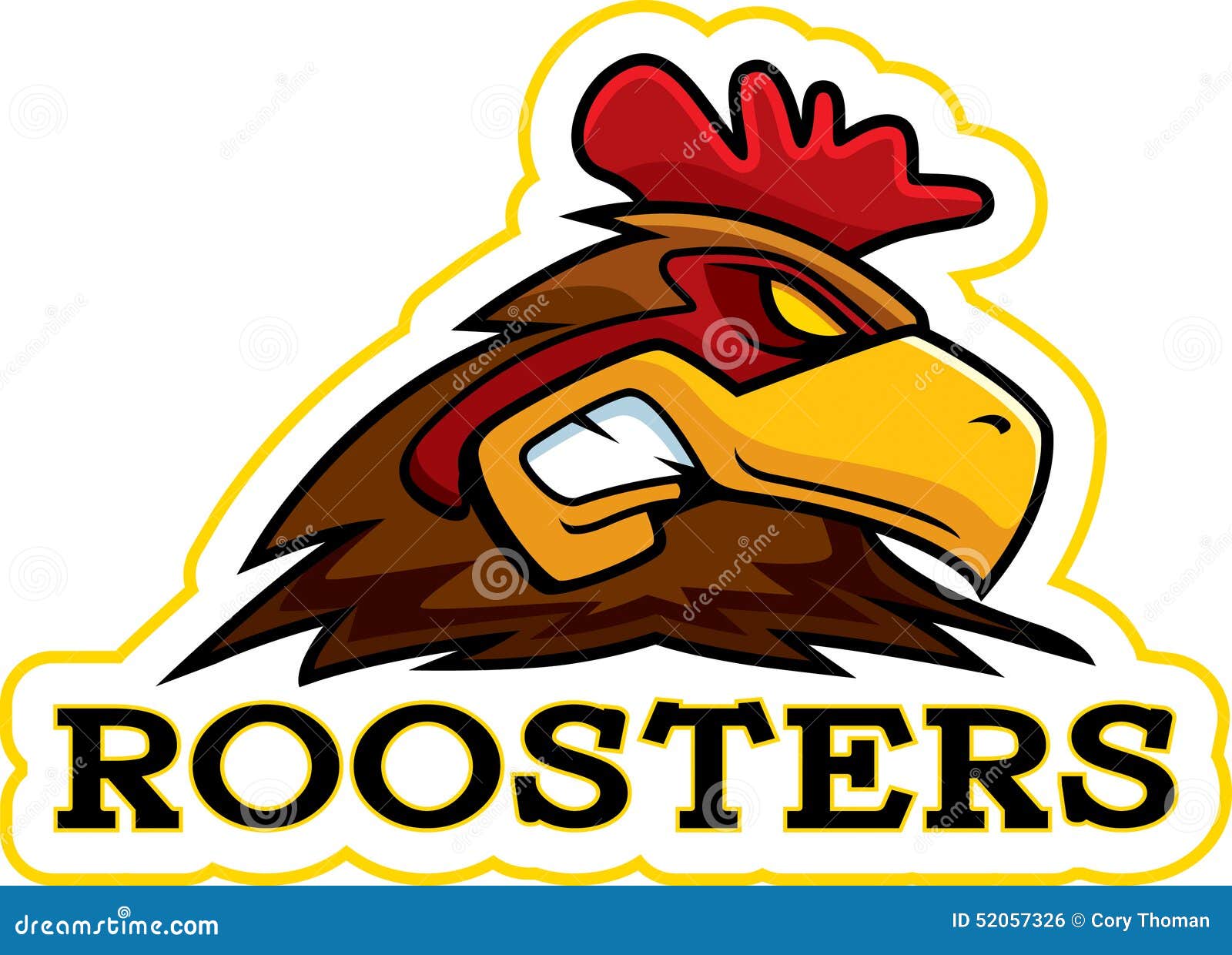 Cartoon Rooster Mascot stock vector. Illustration of angry - 52057326