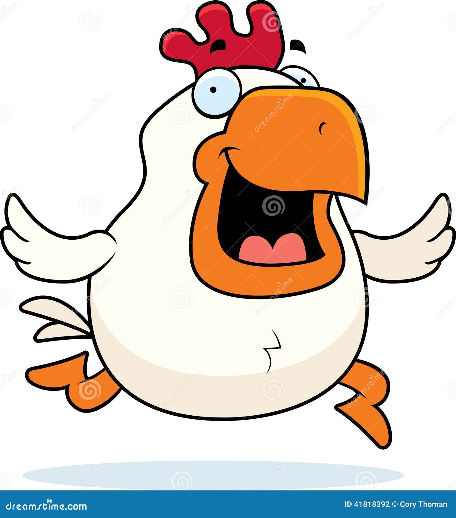Cartoon Rooster Running stock vector. Illustration of running - 41818392