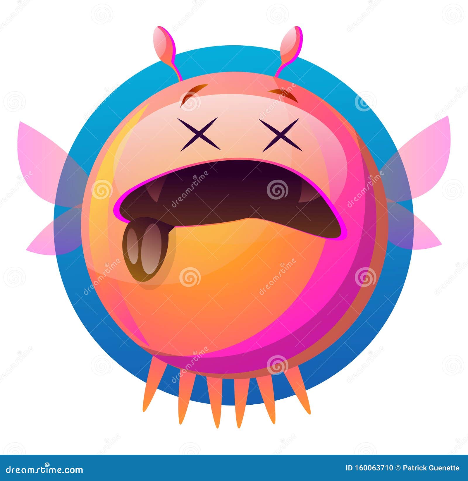 Cartoon Roze Monster Vectorillusie Vector Illustratie - Illustration of ...