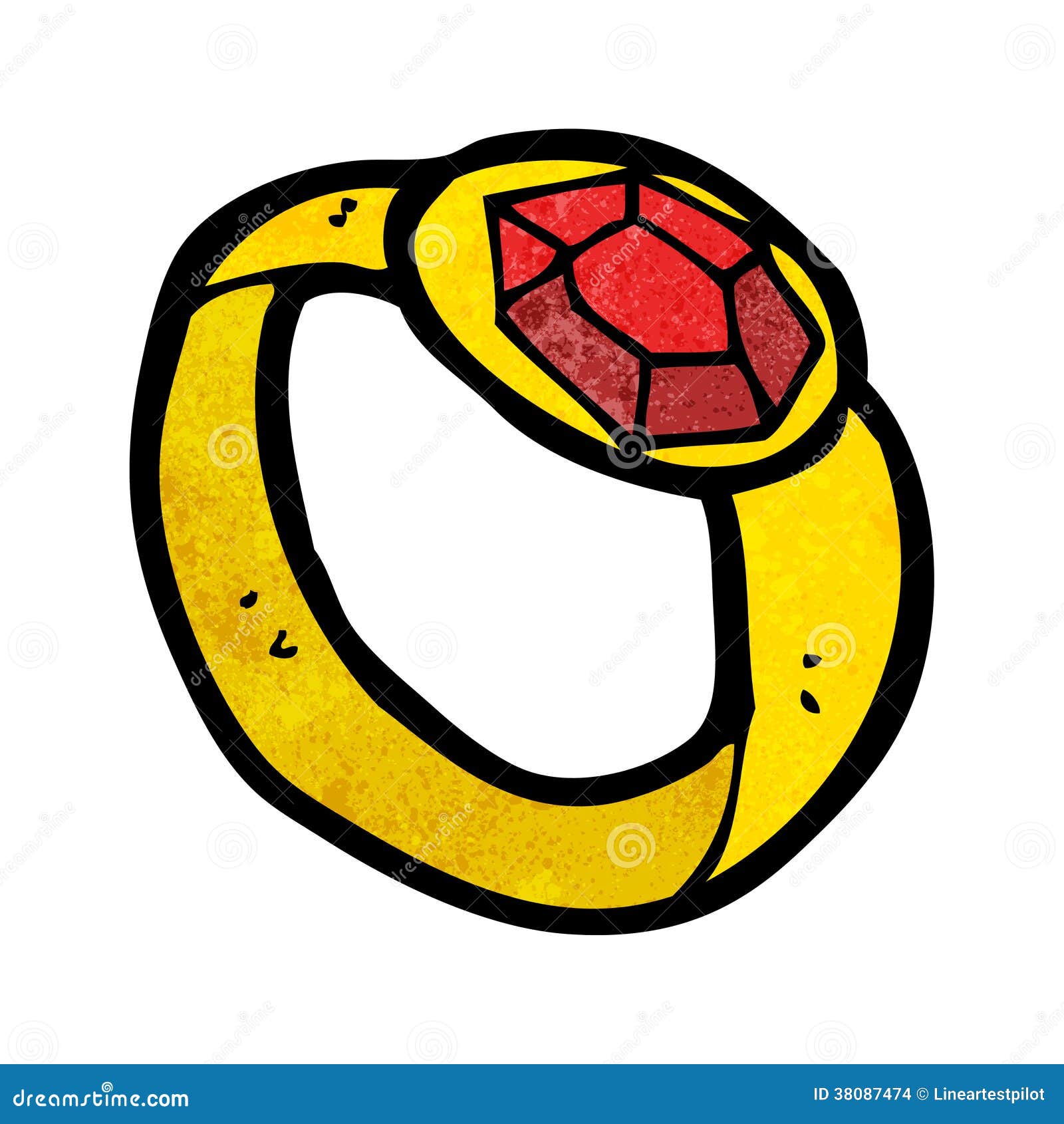 Cartoon ruby ring stock vector. Illustration of doodle - 38087474