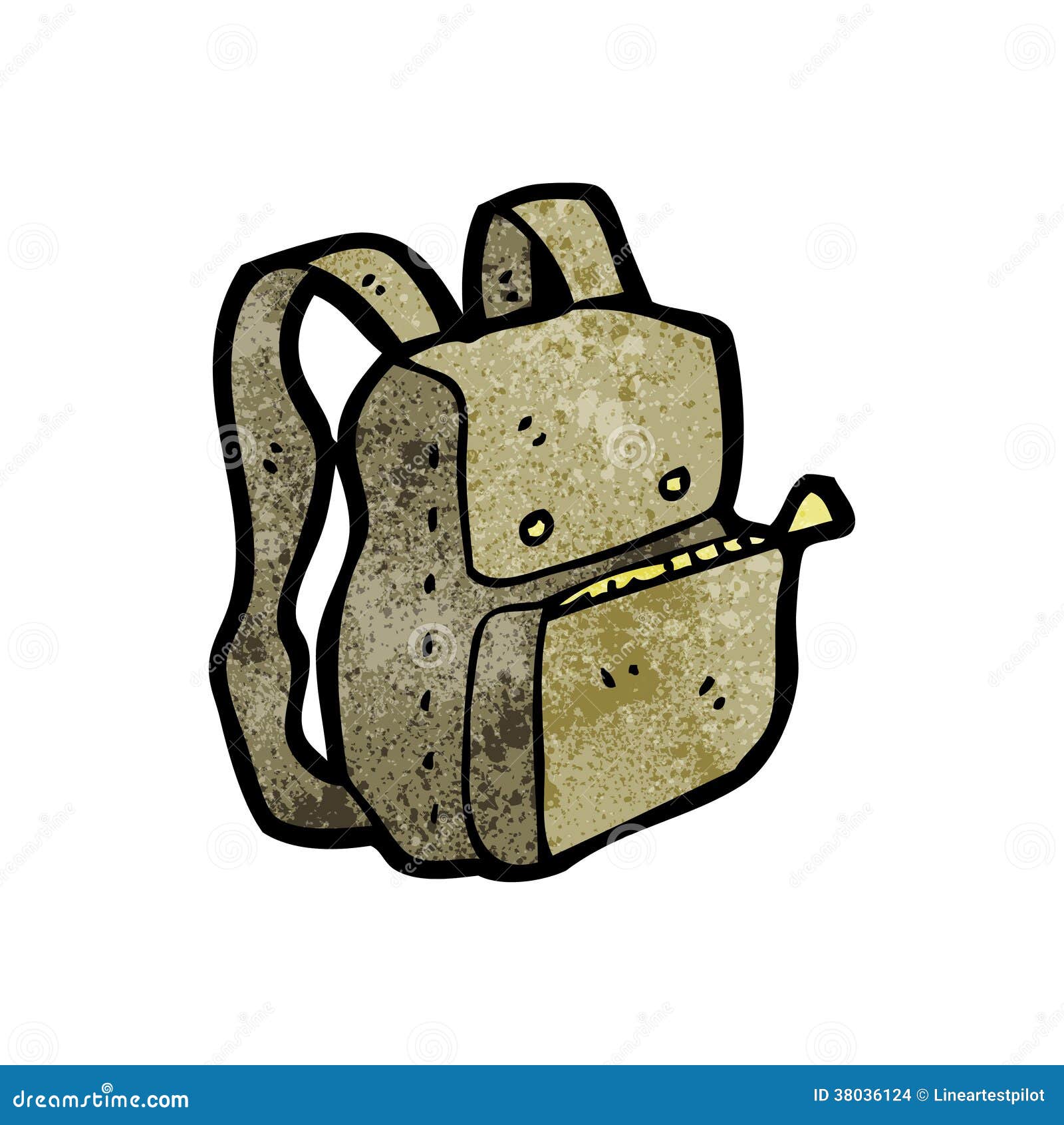 Cartoon rucksack stock vector. Illustration of happy - 38036124