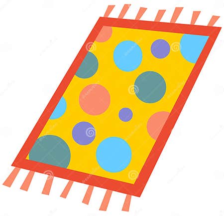 Cartoon rug stock vector. Illustration of indoor, comic - 41675067