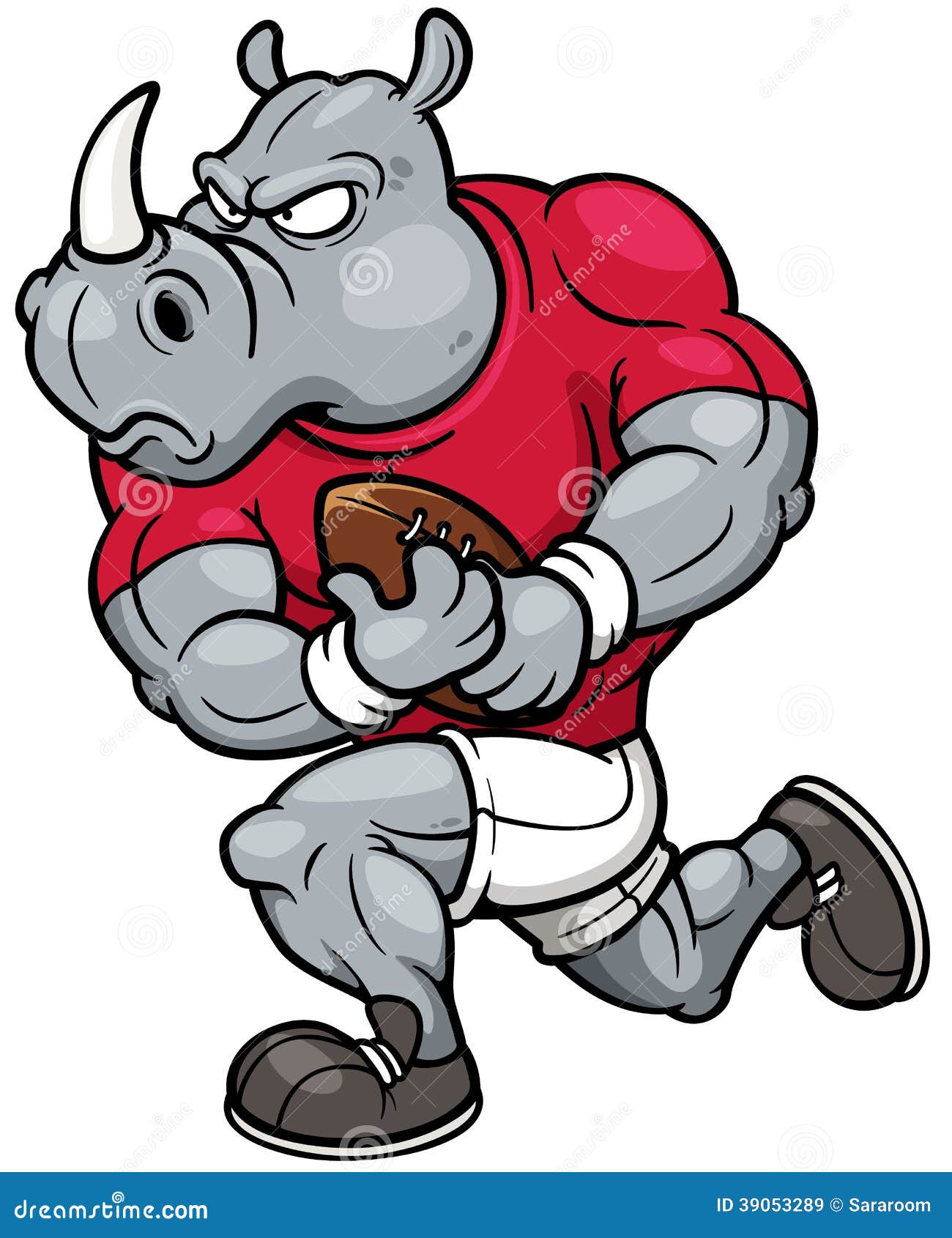 Cartoon Rugby player stock vector. Illustration of comic - 39053289