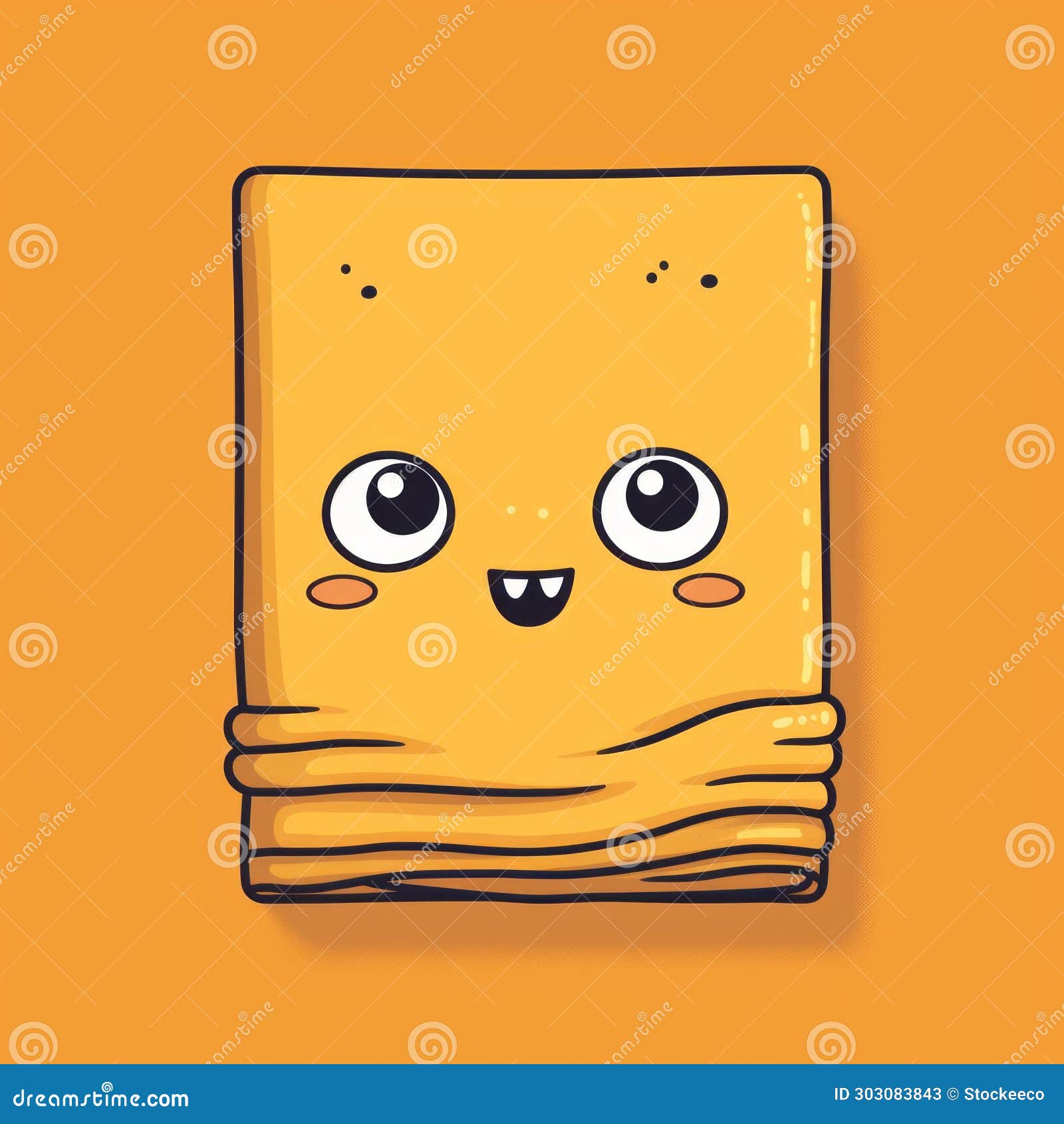 Cartoon Rugelar: a Studyblr Style Cookie with Open Wrapper Stock ...