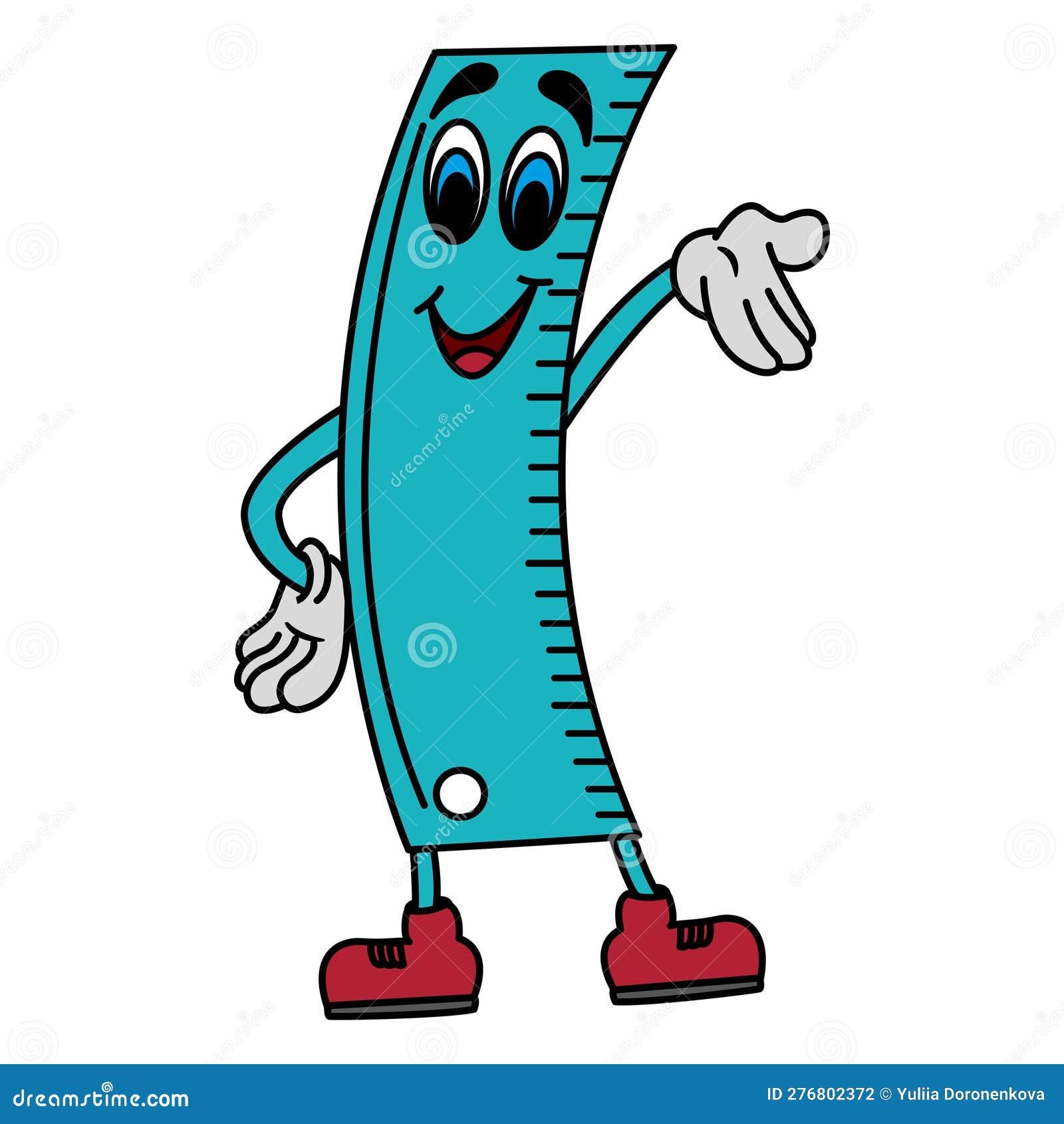 Cartoon Ruler stock vector. Illustration of book, ruler - 276802372