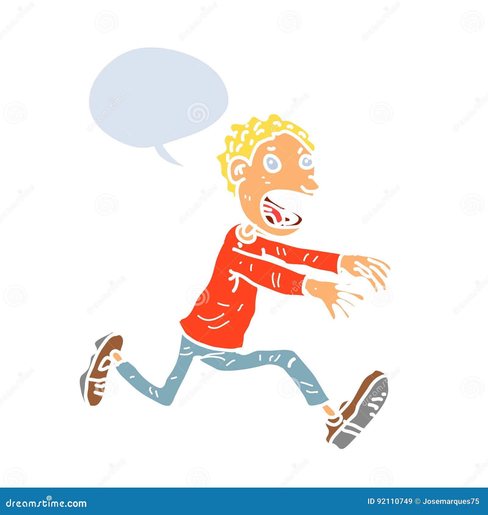 Cartoon run illustration stock vector. Illustration of funny - 92110749