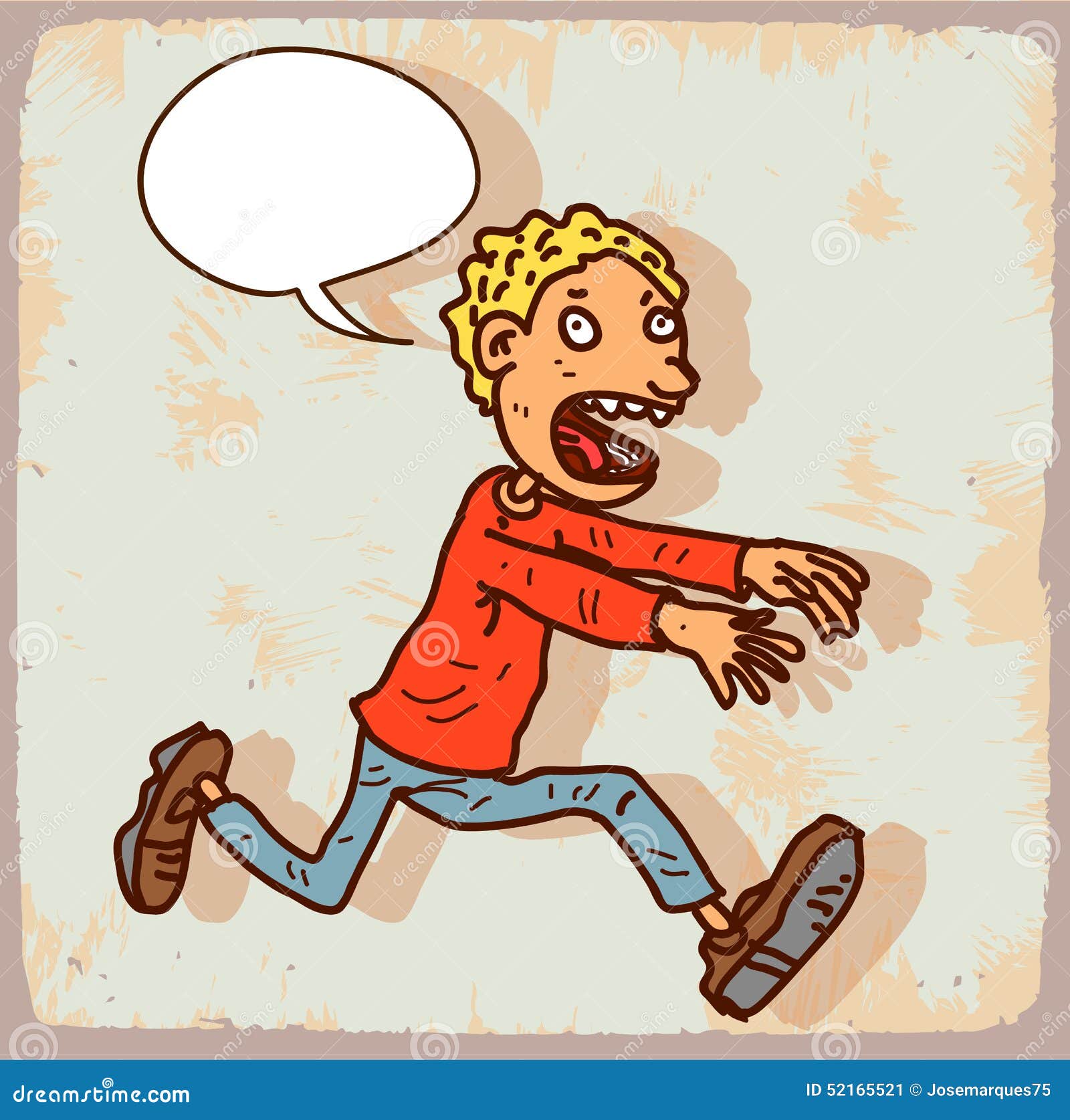 Cartoon Run Illustration, Vector Icon. Stock Vector - Illustration of ...