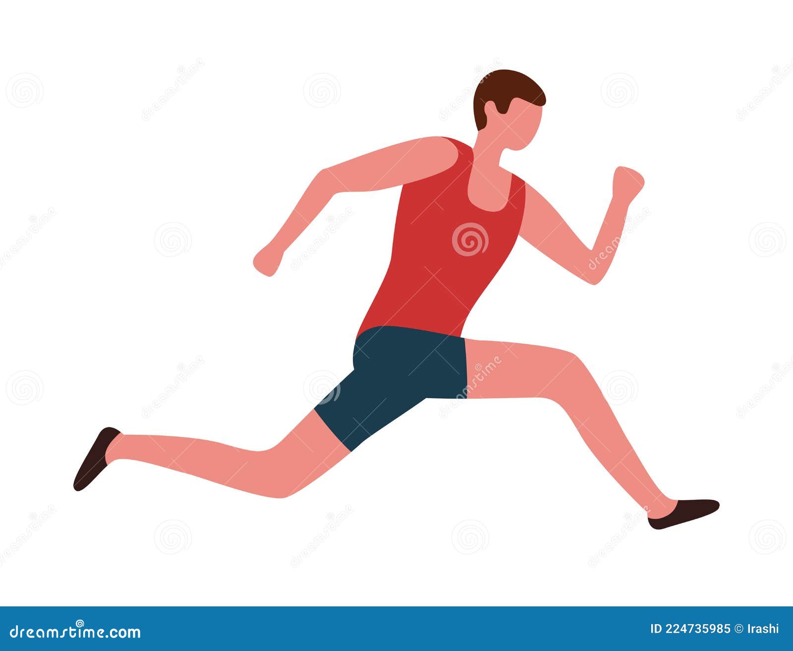 Cartoon run man stock vector. Illustration of exercise - 224735985