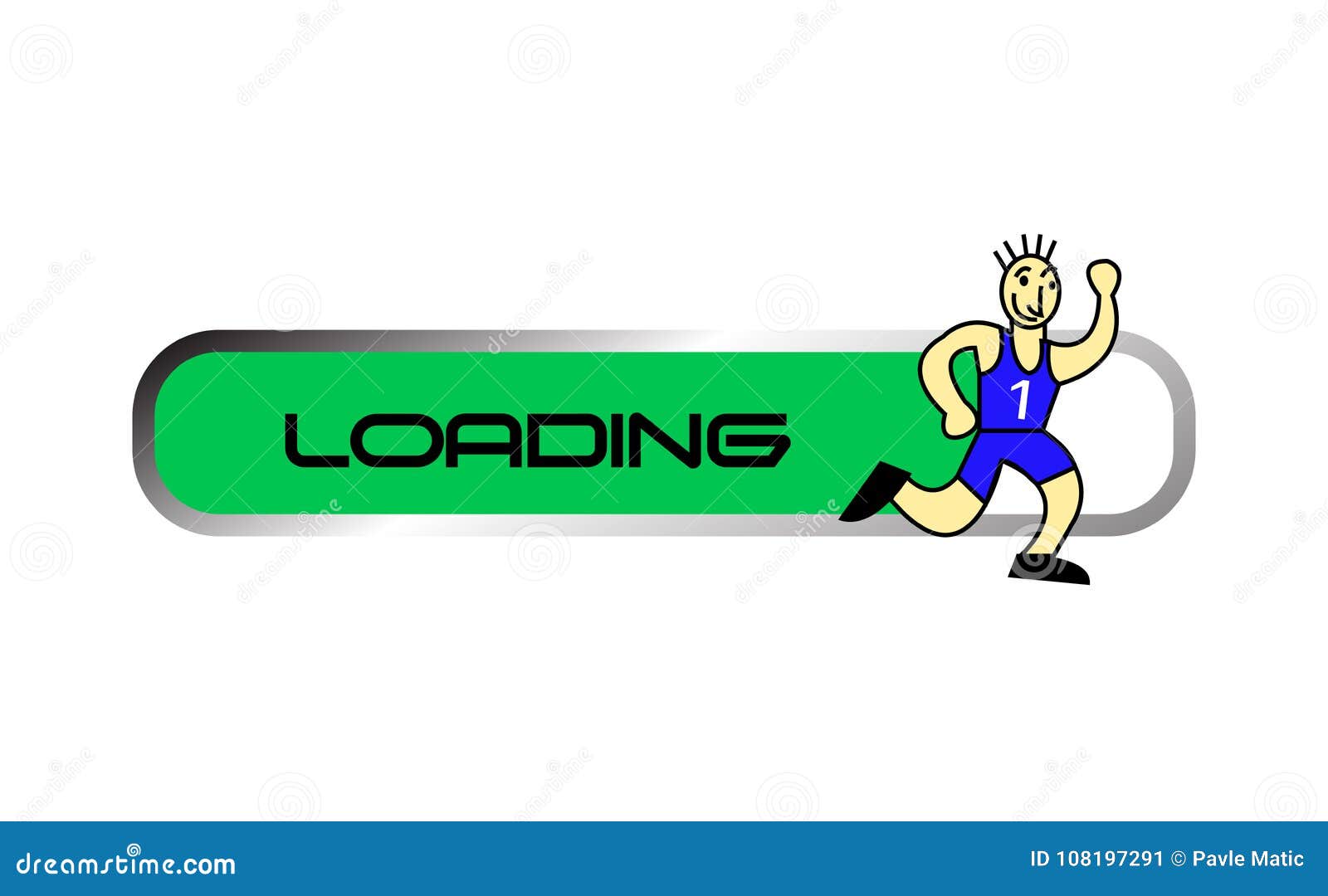 Cartoon Runner Loading Concept Stock Vector - Illustration of internet ...