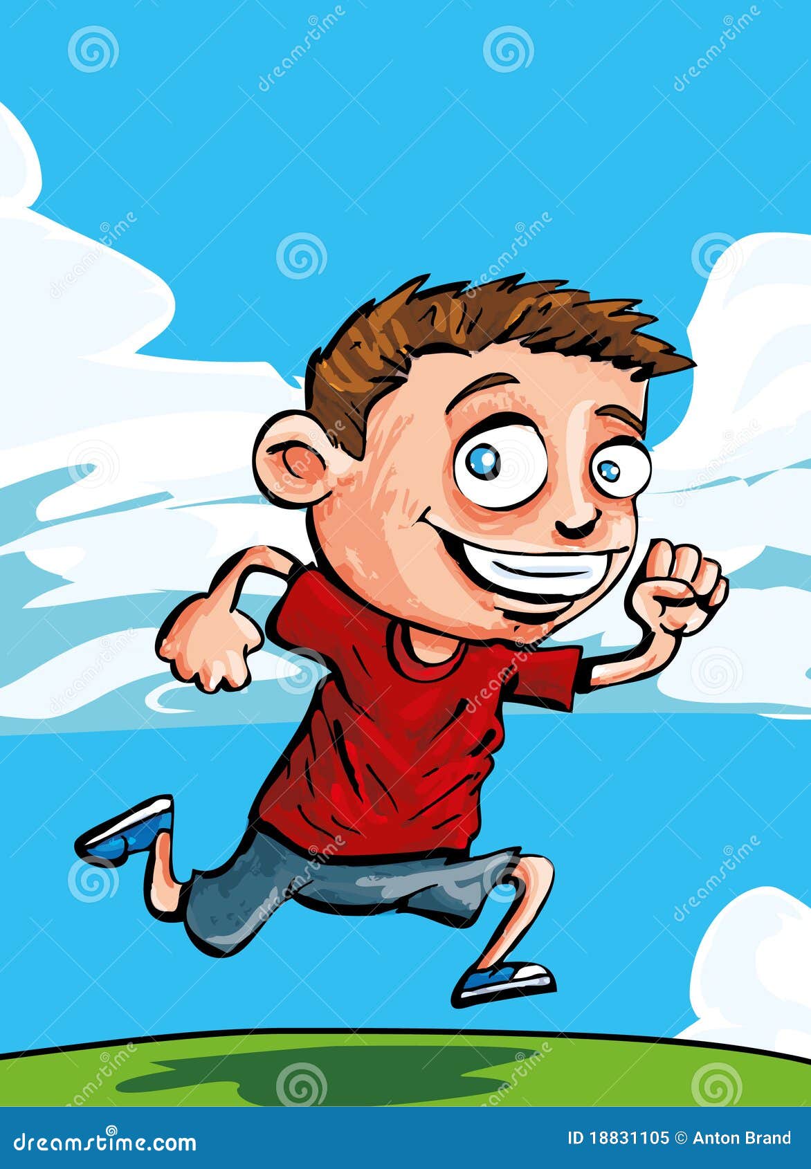 Cartoon Running Boy Royalty Free Stock Photo - Image: 18831105