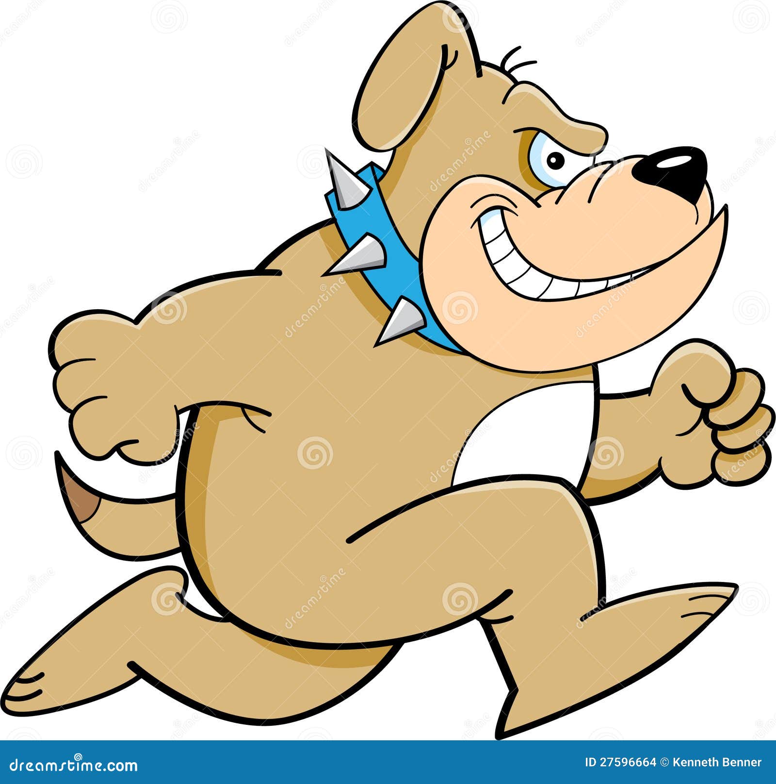 Cartoon Running Bulldog stock vector. Illustration of jogging - 27596664