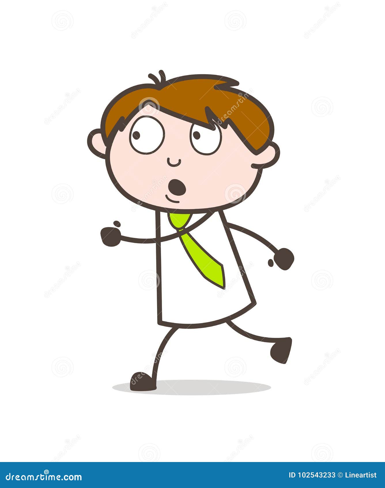 Cartoon Running Man Character Vector Stock Illustration - Illustration ...