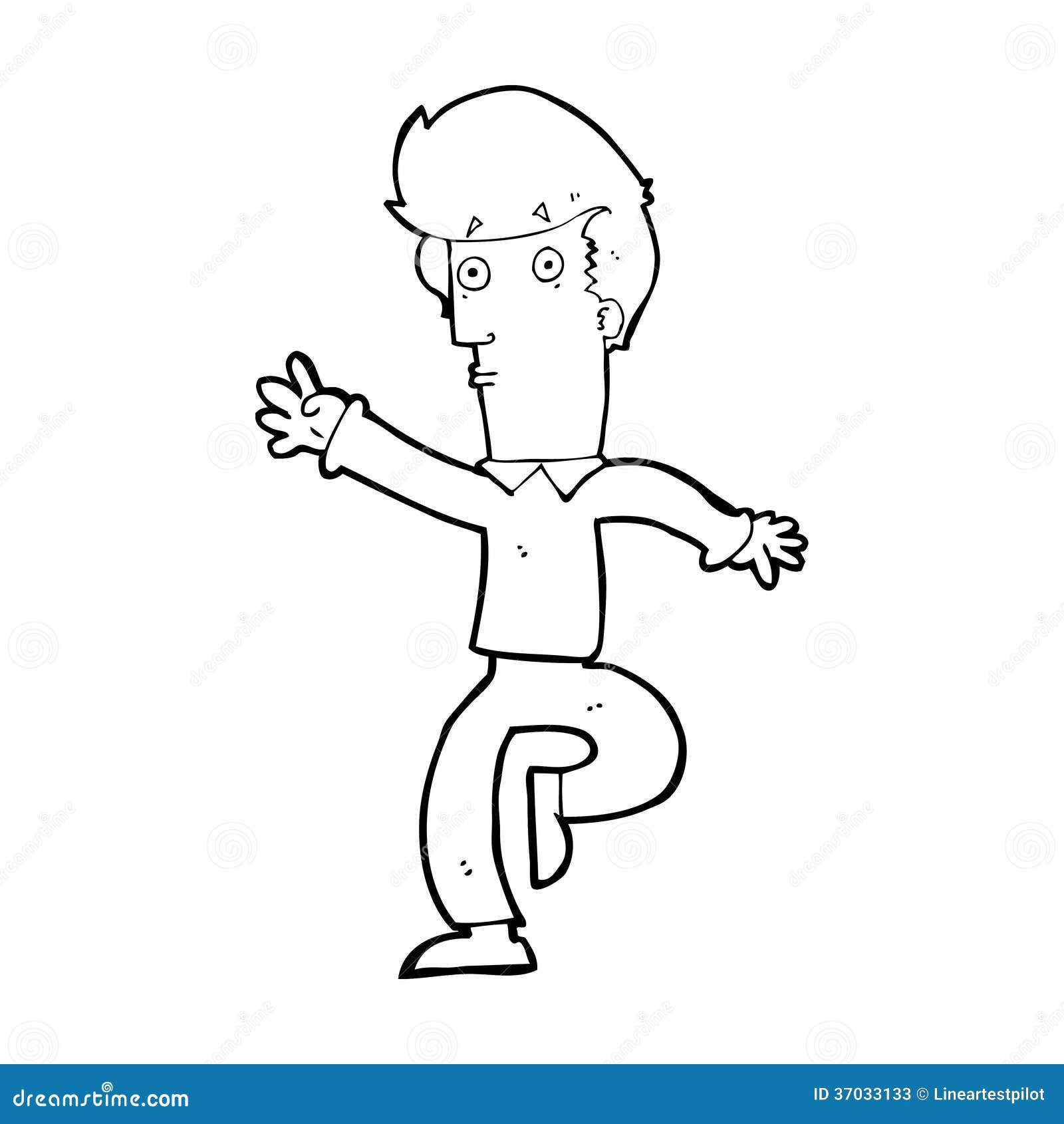 Cartoon rushing man stock illustration. Illustration of funny - 37033133