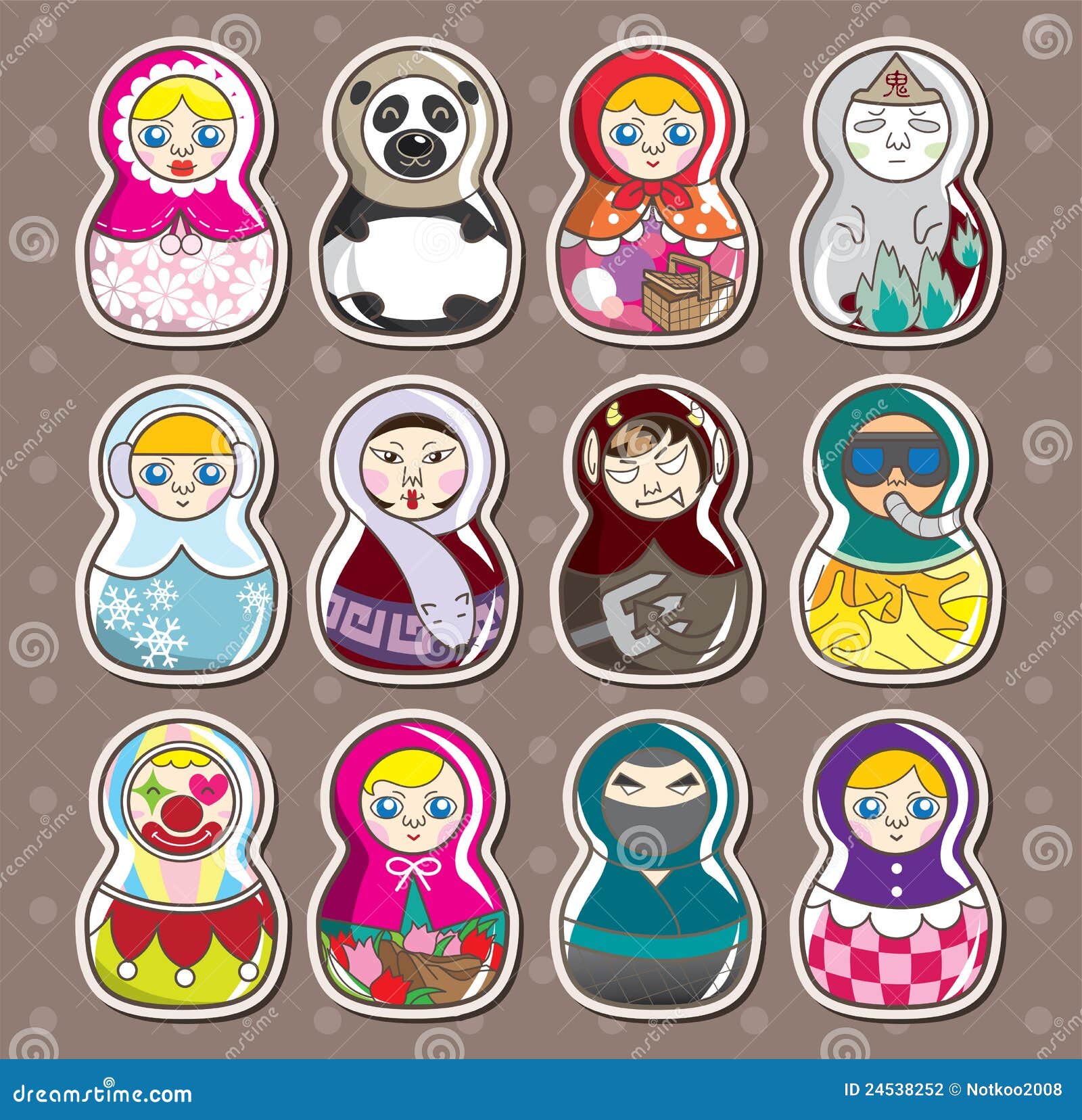Cartoon Russian Stickers | CartoonDealer.com #24585593