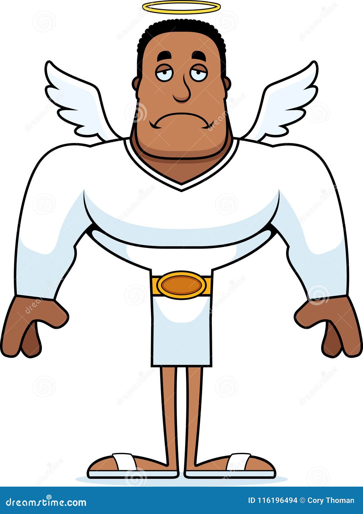 Cartoon Sad Angel stock vector. Illustration of clip - 116196494